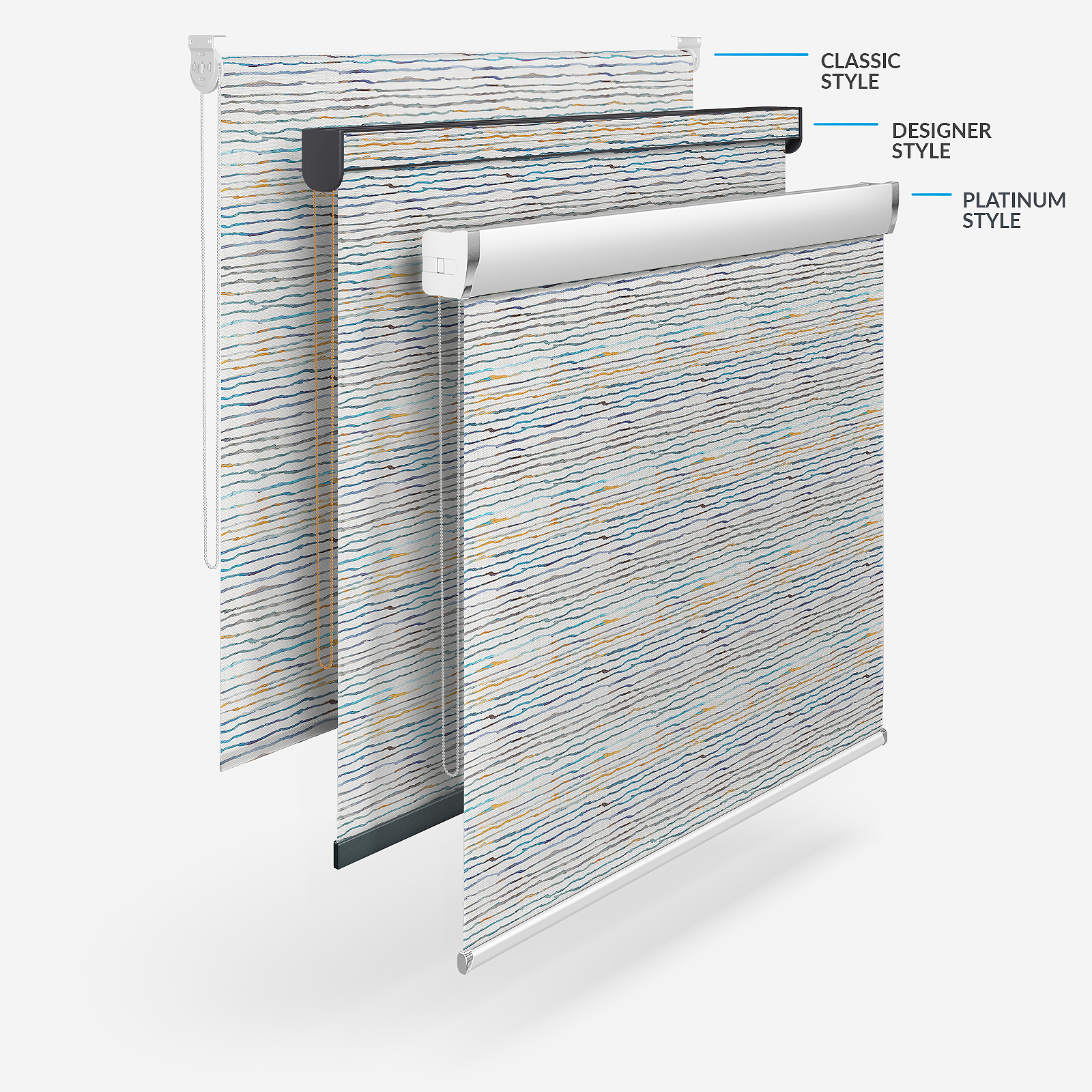 Sonova Studio Ogawa Blue Rust Roller Blind | Blinds Direct