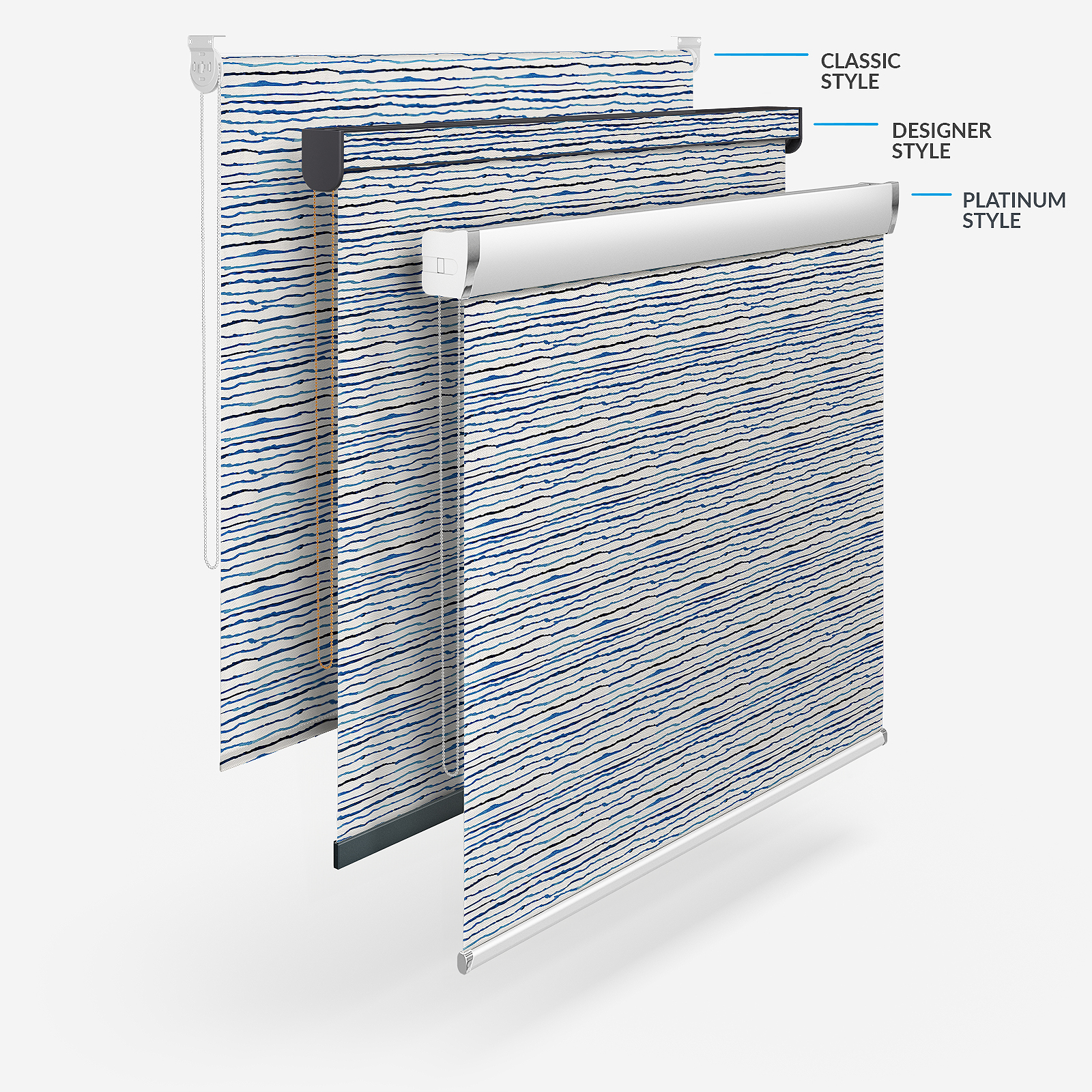 Sonova Studio Ogawa Midnight Blue Roller Blind | Blinds Direct