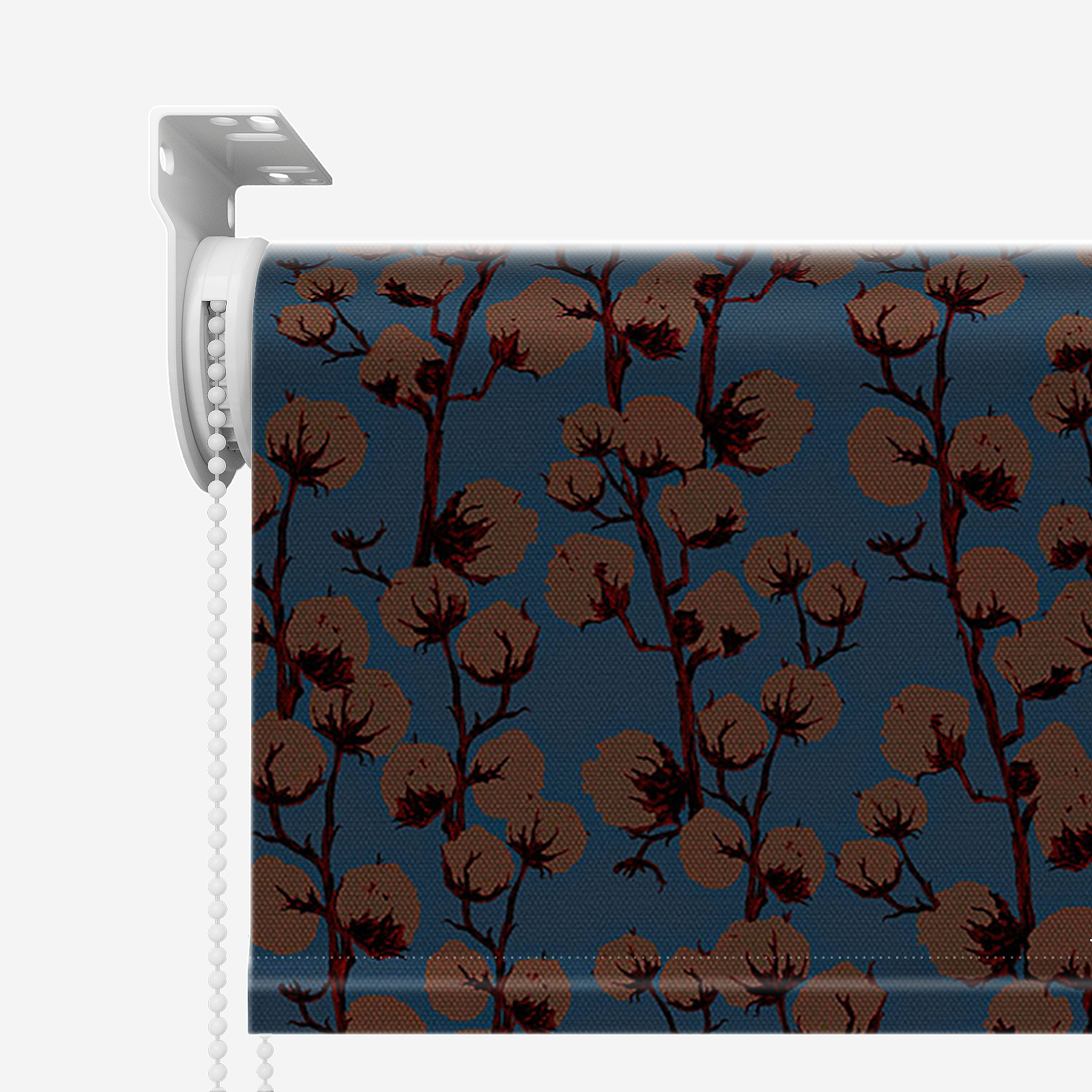 Sonova Studio Cotton Vine Blue Rust Roller Blind | Blinds Direct