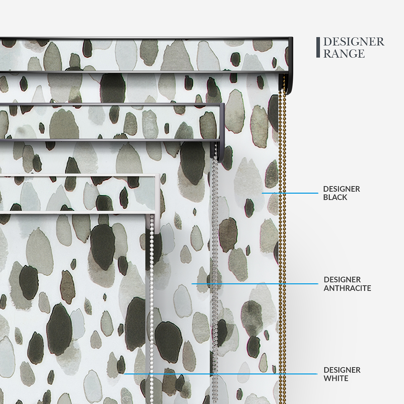 Vinnie Carbon Roller Blind | Blinds Direct