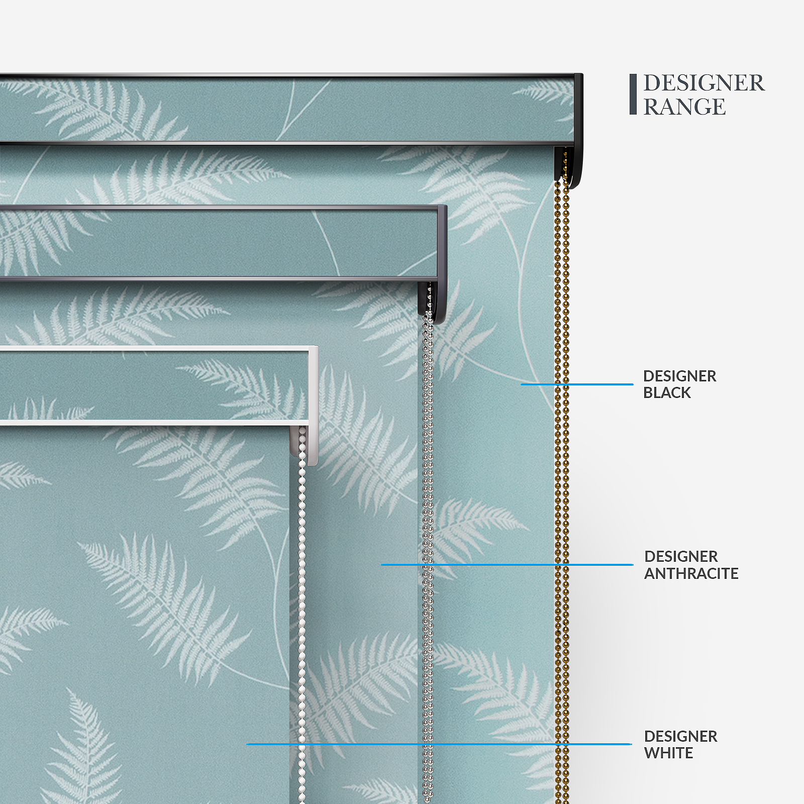 Sephora Azure Roller Blind | Blinds Direct