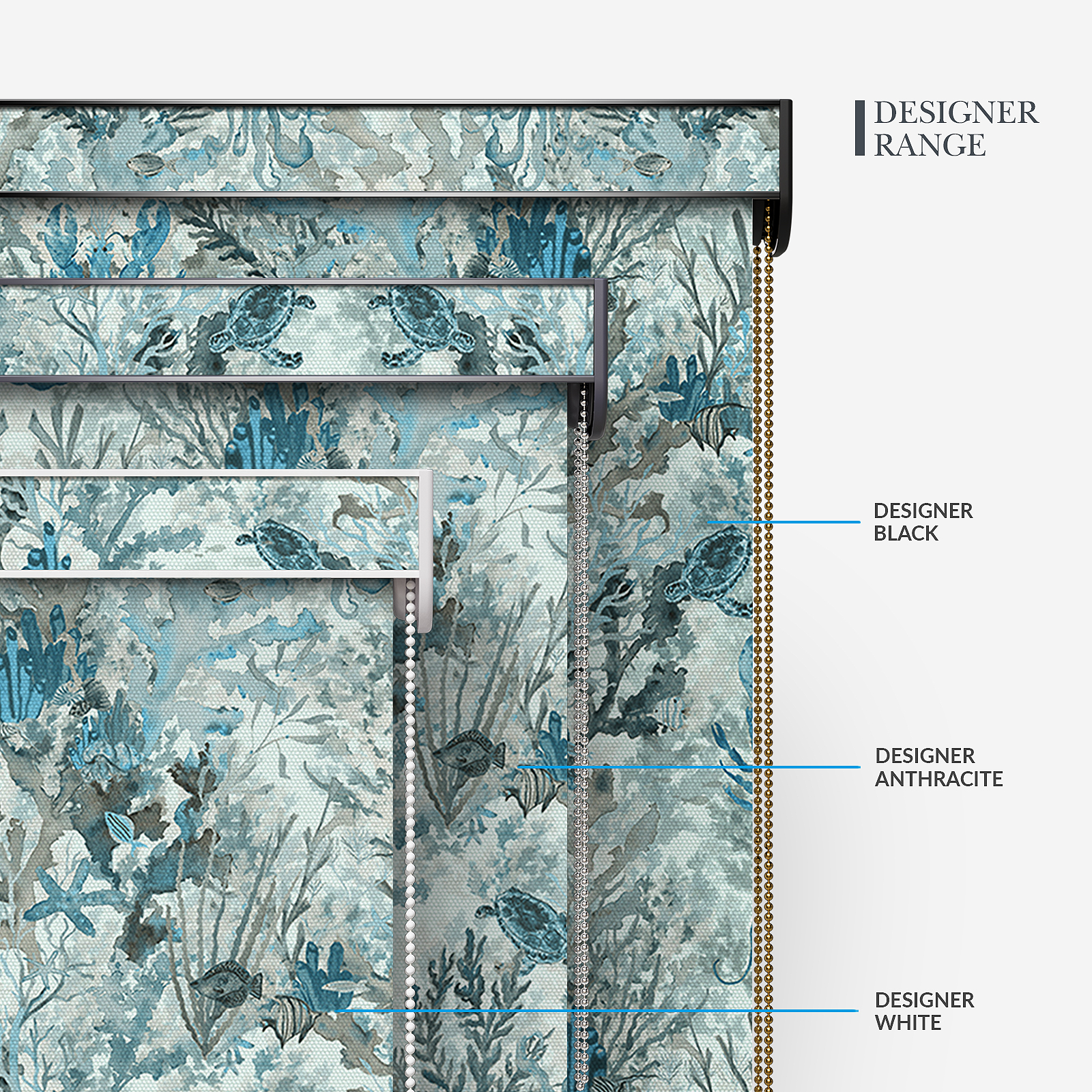 Sonova Studio Nautical Nirvana Dusk Blue Roller Blind | Blinds Direct