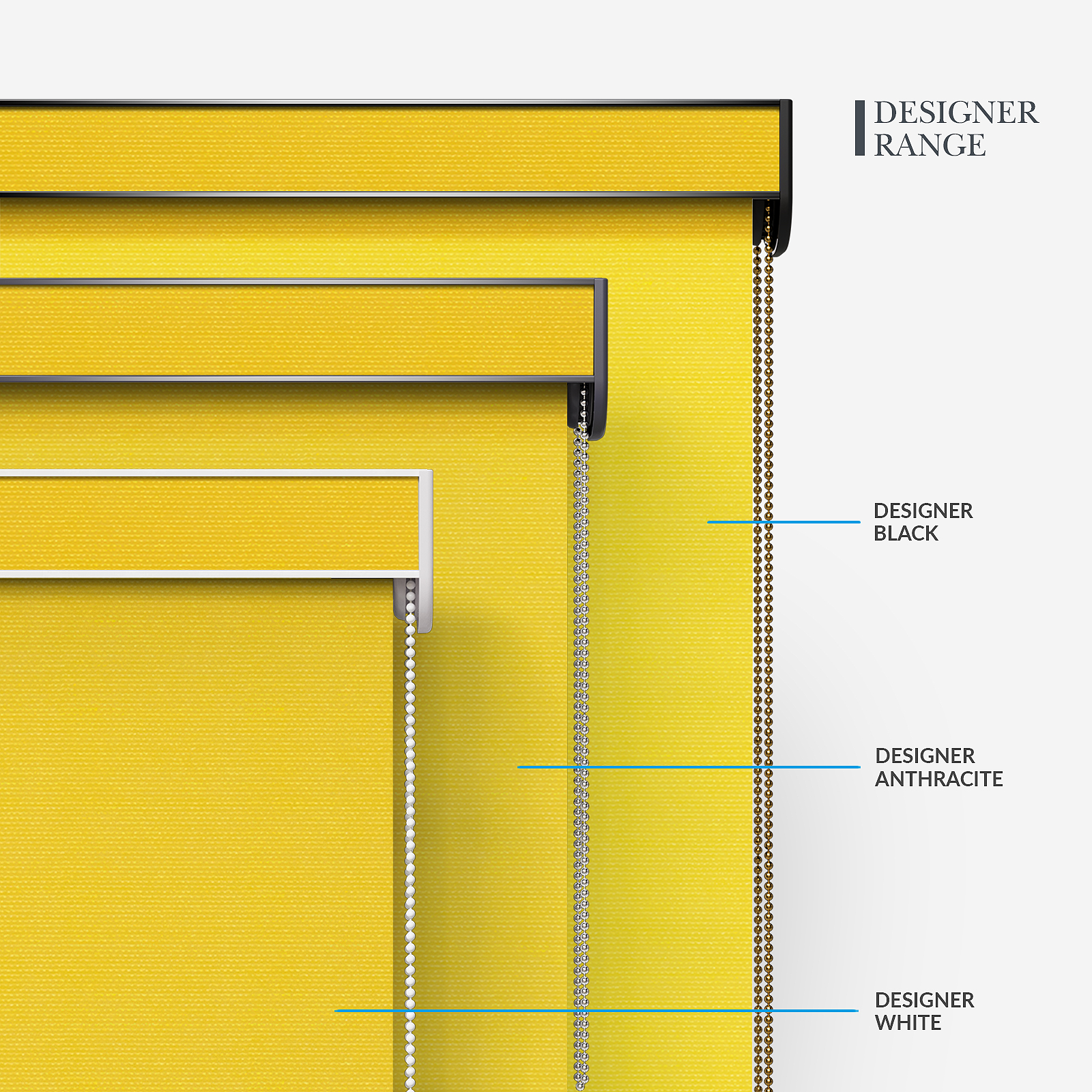 Deluxe Plain Sunshine Yellow Roller Blind | Blinds Direct