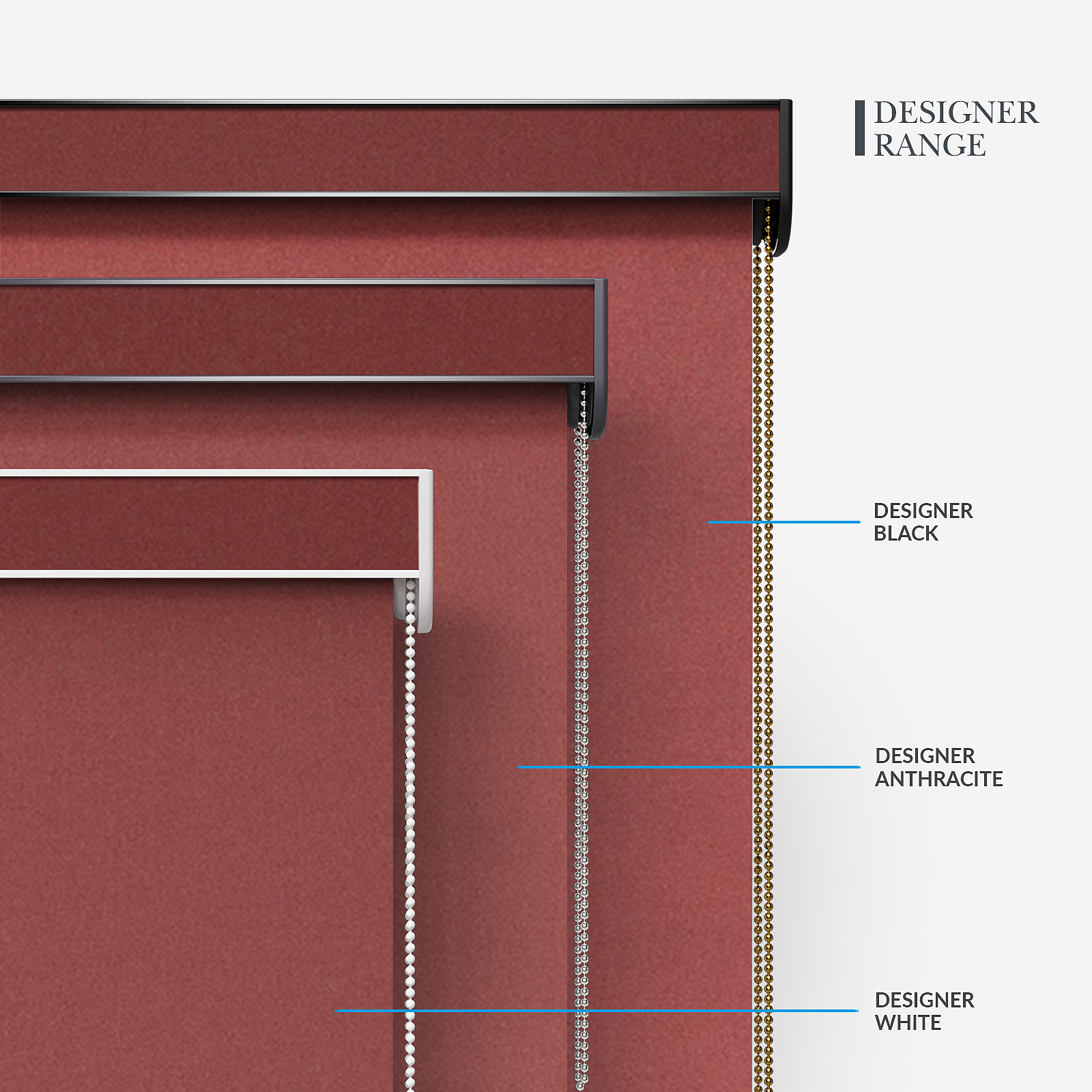 Optima Dimout Merlot Red Roller Blind | Blinds Direct