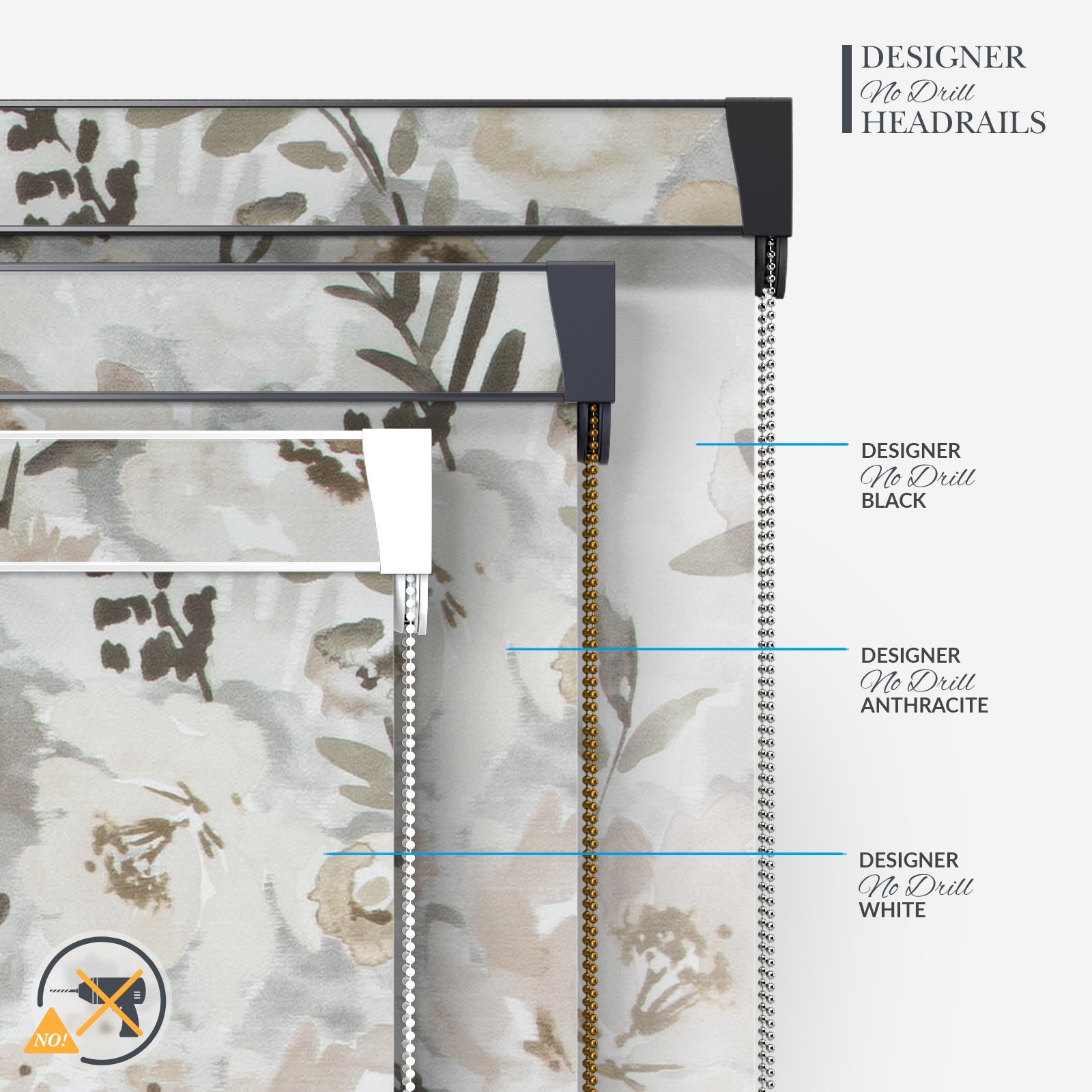 Mabel Grey Roller Blind | Blinds Direct