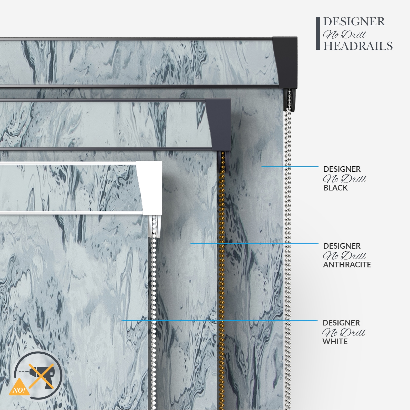 Melody Grey Roller Blind | Blinds Direct