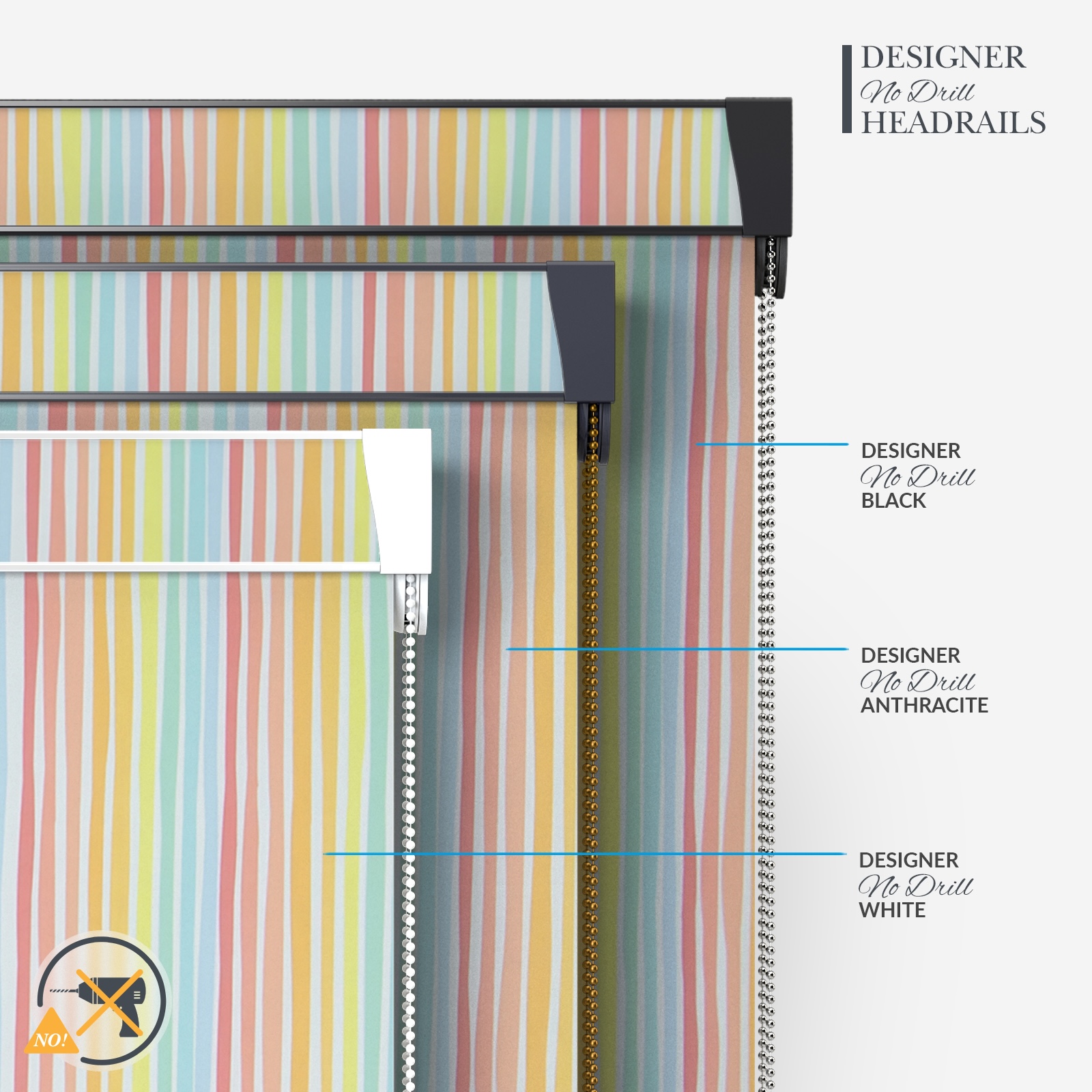 Topsy Rainbow Roller Blind | Blinds Direct
