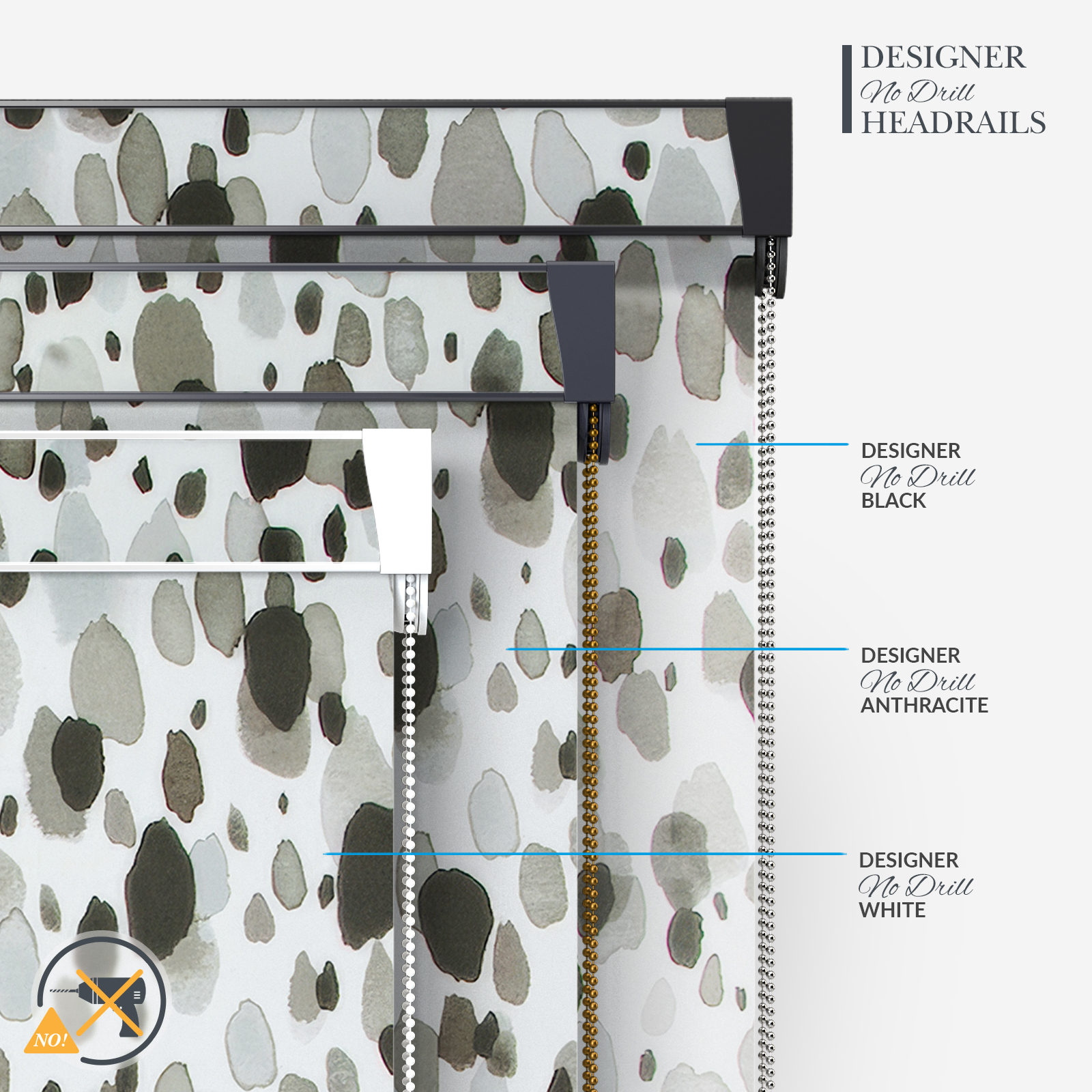 Vinnie Carbon Roller Blind | Blinds Direct