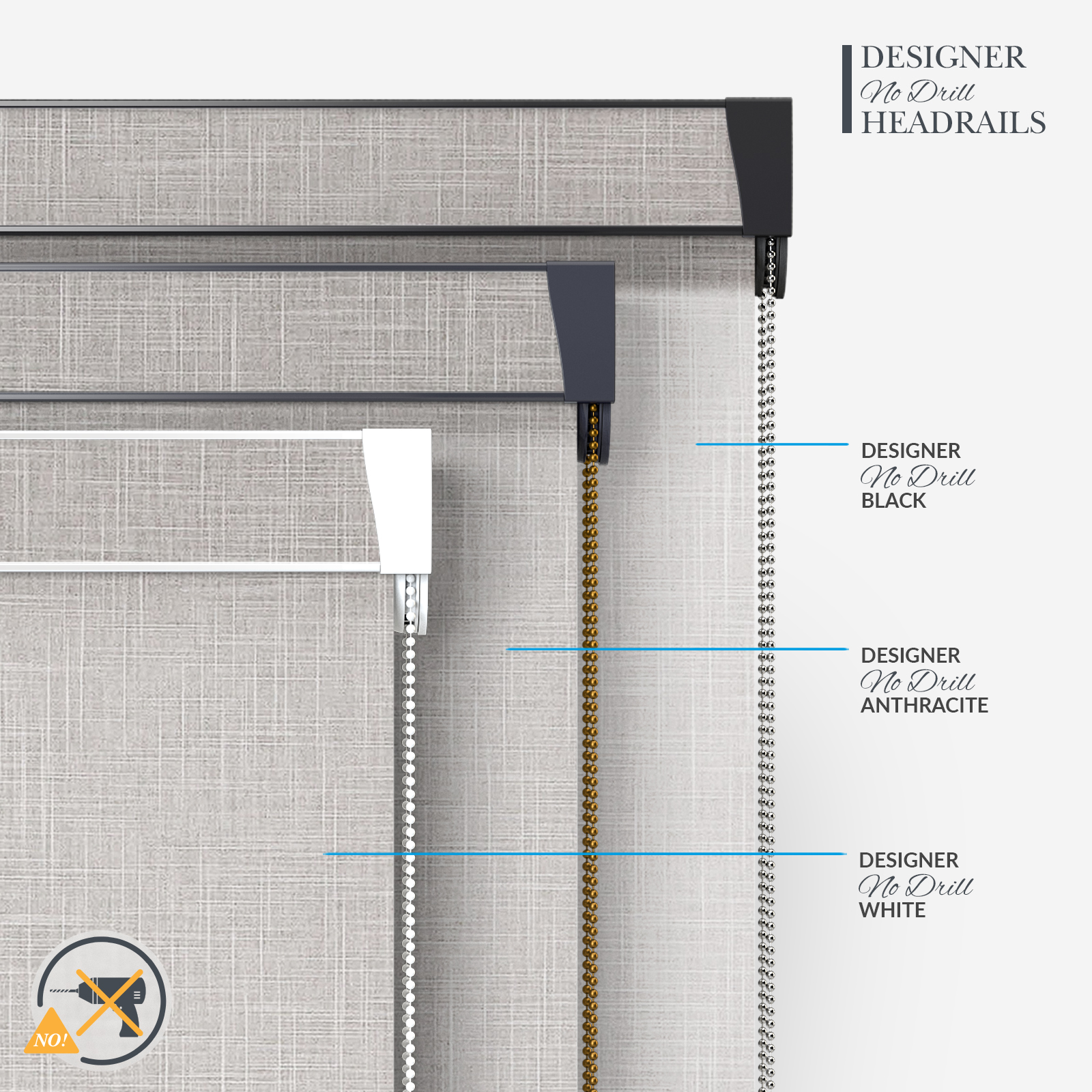 Coulisse Shanting Light Grey Roller Blind | Blinds Direct