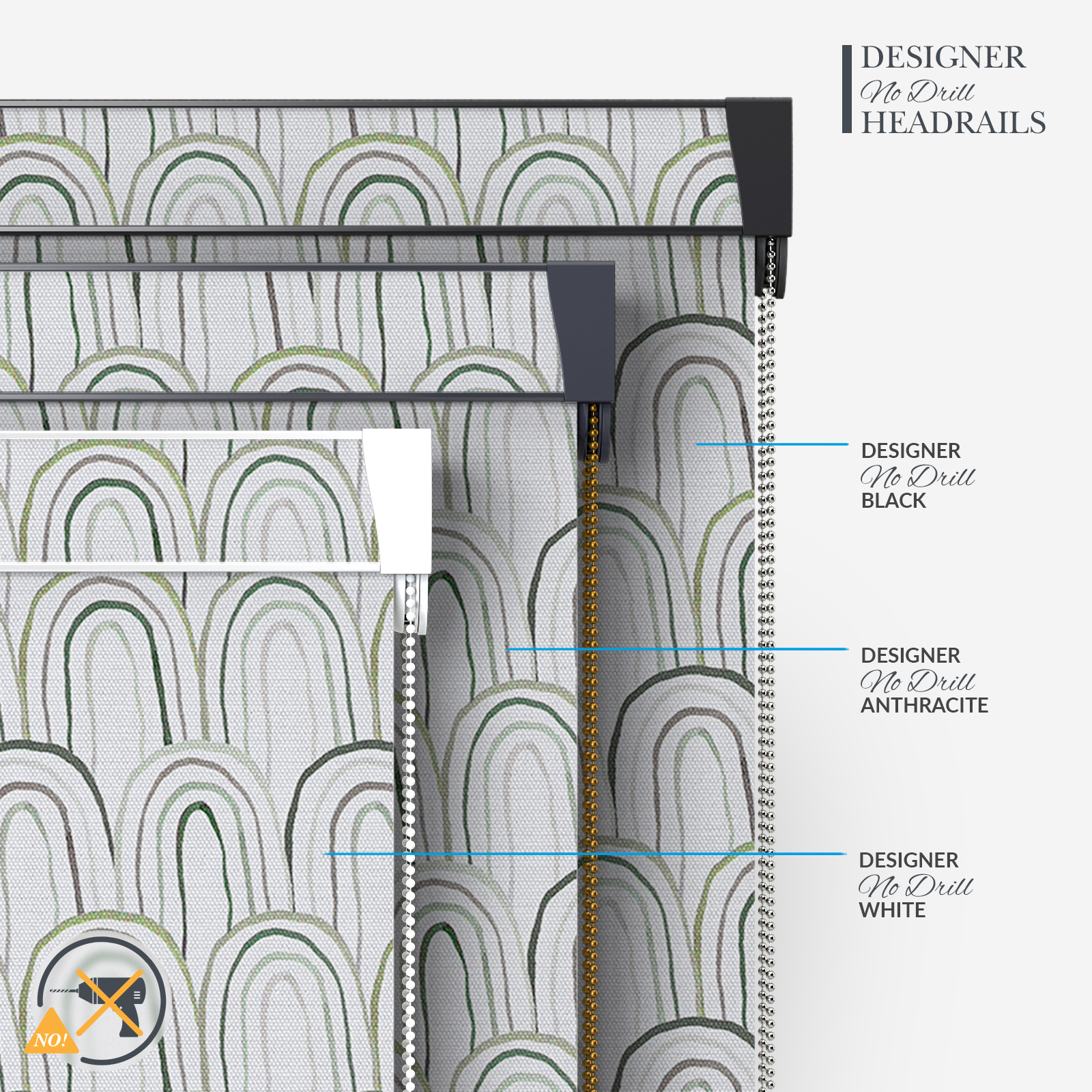 Sonova Studio All Over Rainbow Pepper Roller Blind | Blinds Direct