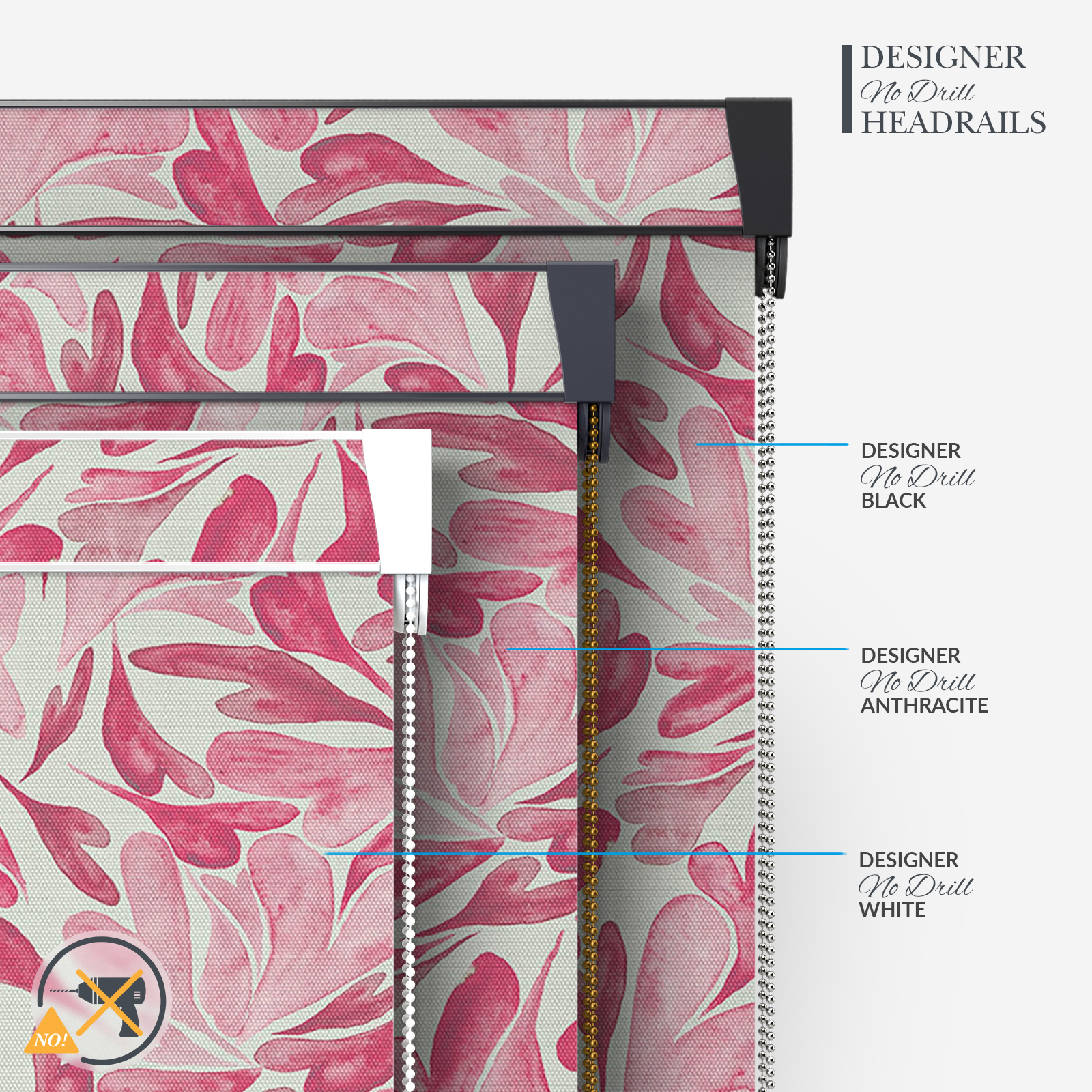 Sonova Studio Morphed Love Peony Pink Roller Blind | Blinds Direct