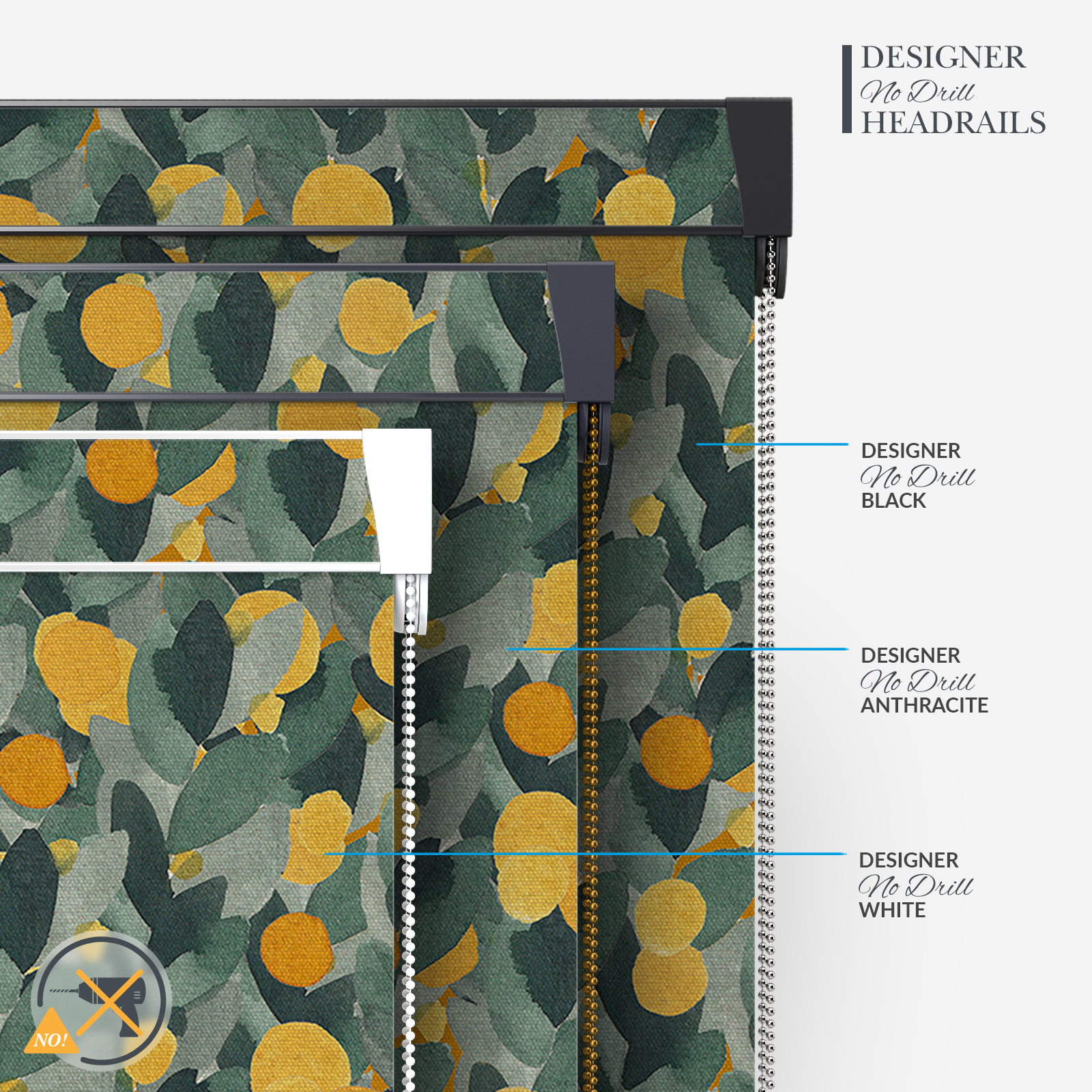 Sonova Studio Palermo Palette Mediterranean Blue Roller Blind | Blinds ...