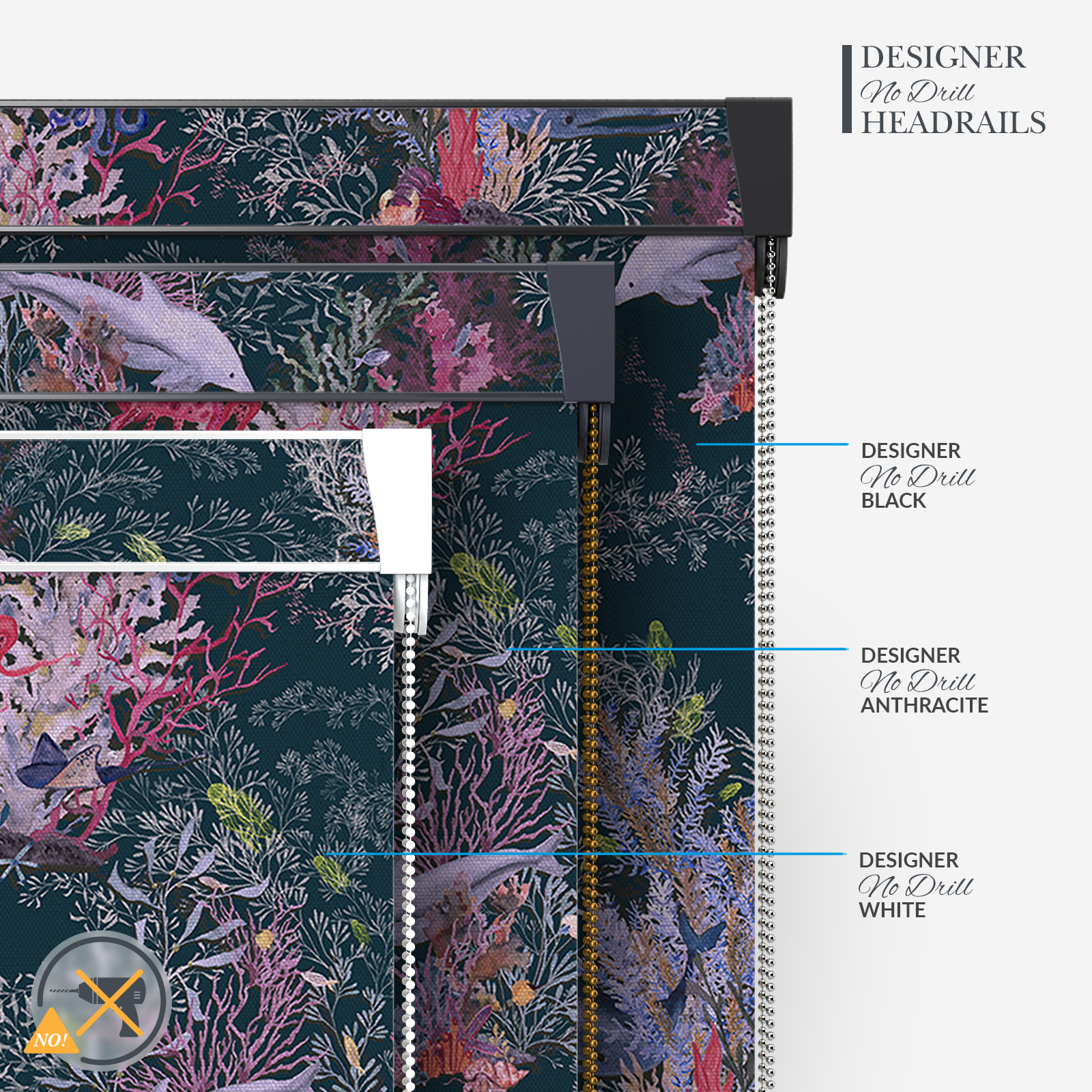 Sonova Studio Sea Symphony Deep Ocean Orchid Roller Blind | Blinds Direct