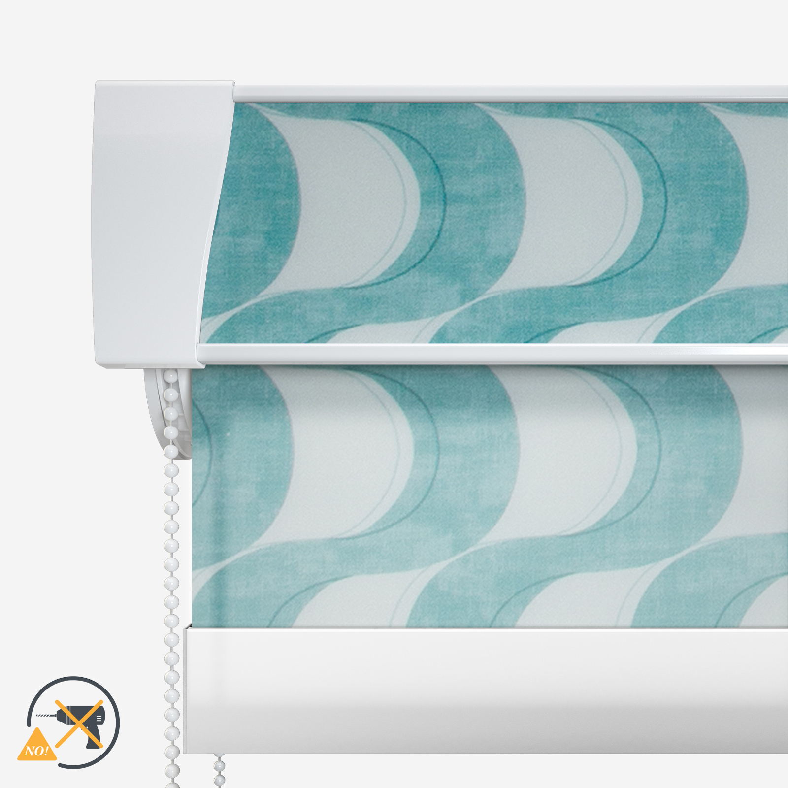 Wave Teal Roller Blind | Blinds Direct