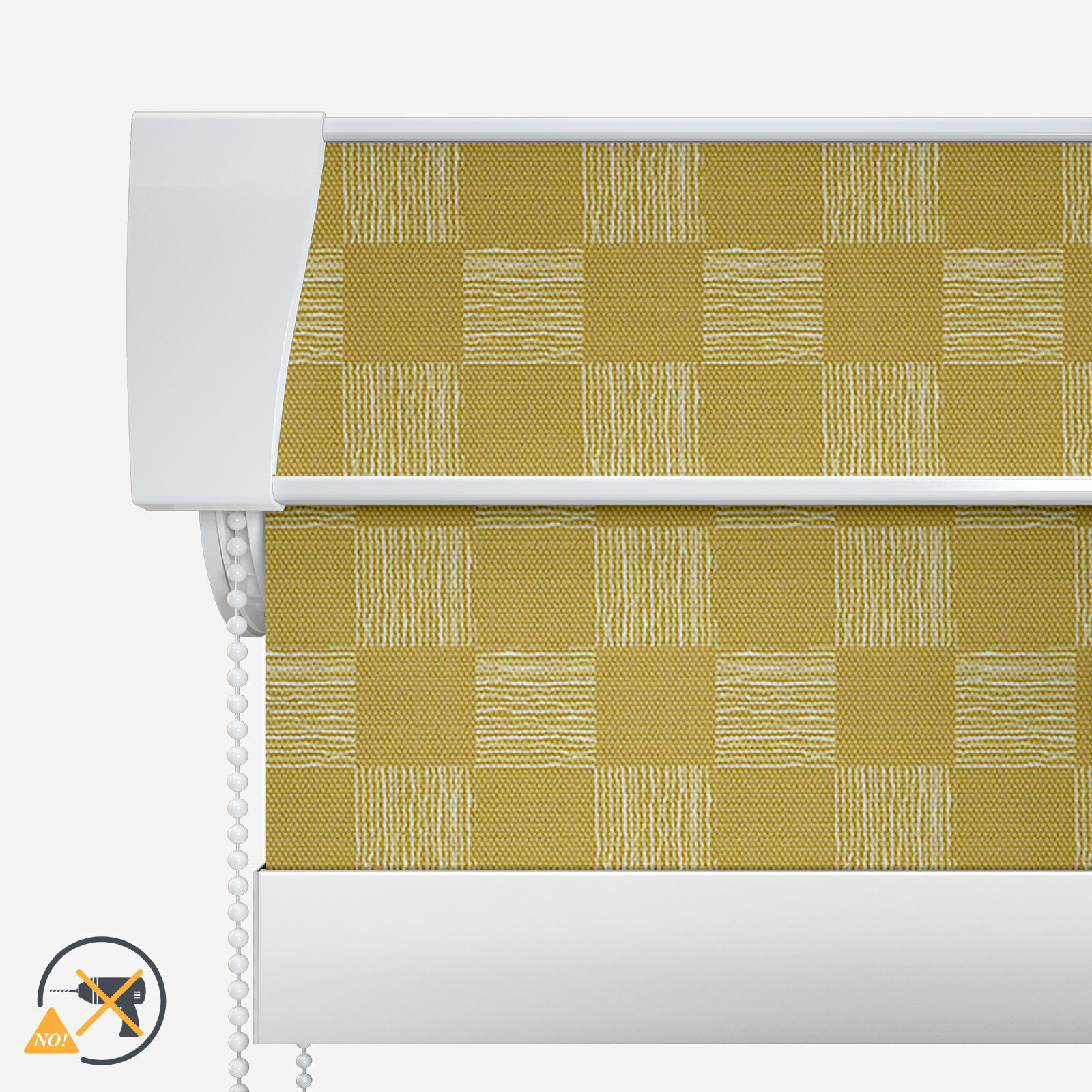 Sonova Studio Crosshatch Mustard Roller Blind | Blinds Direct