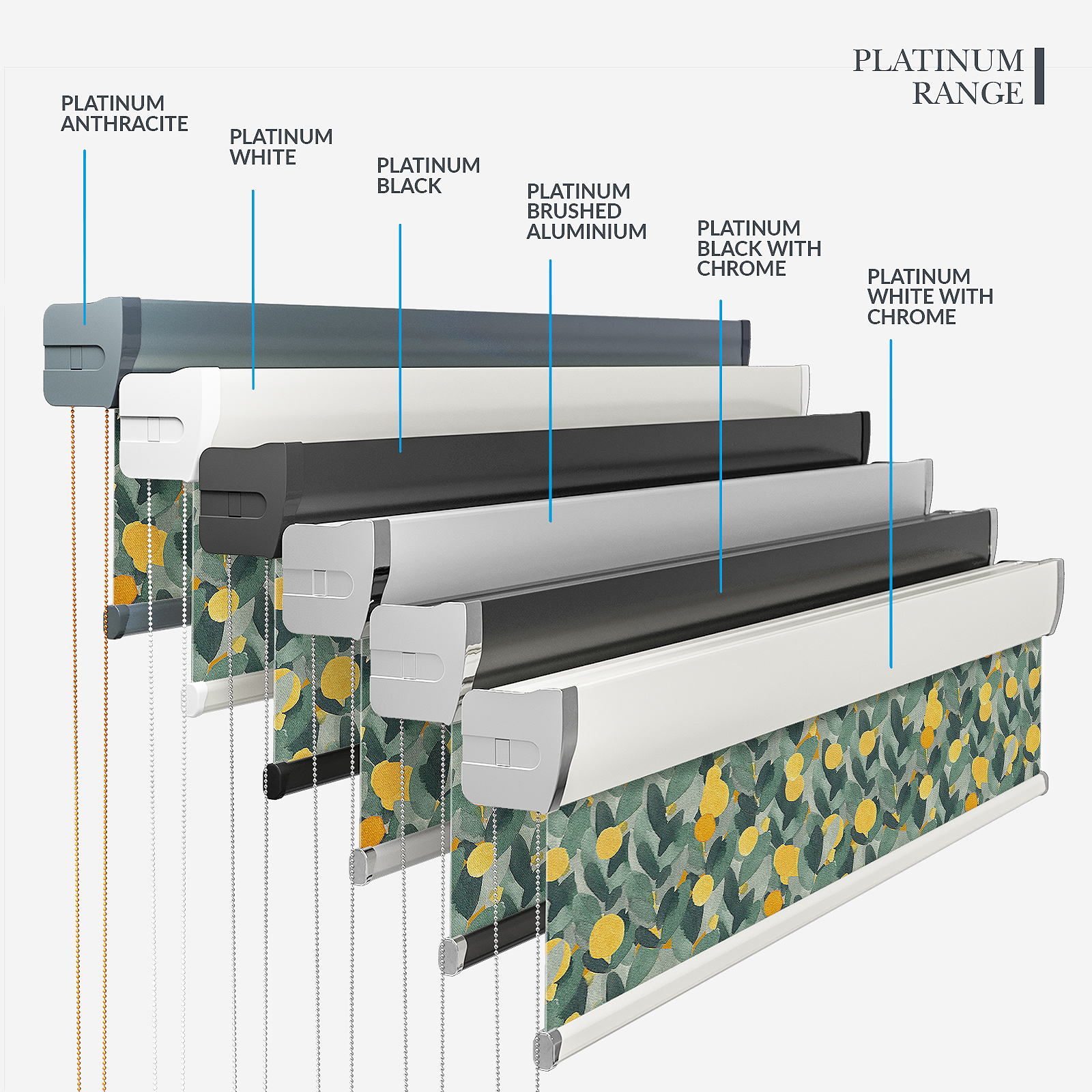Sonova Studio Palermo Palette Mediterranean Blue Roller Blind | Blinds ...