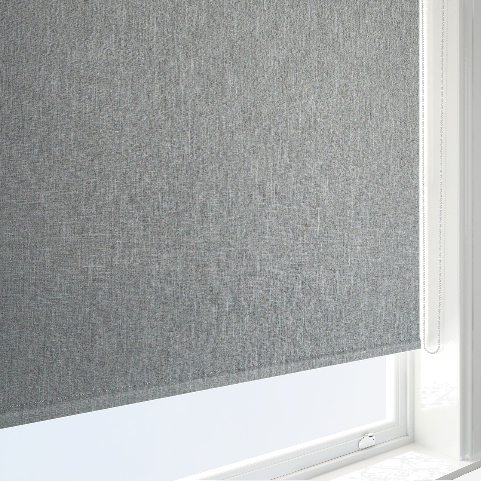 Leniro Blackout Dove Grey Roller Blind | Blinds Direct