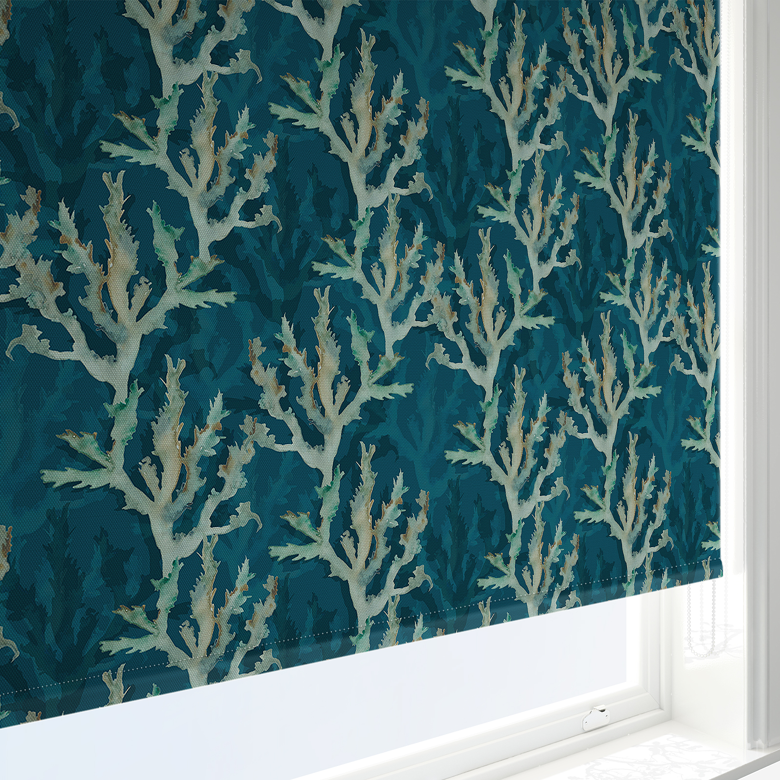 Sonova Studio Kelp Ocean Blue Roller Blind | Blinds Direct