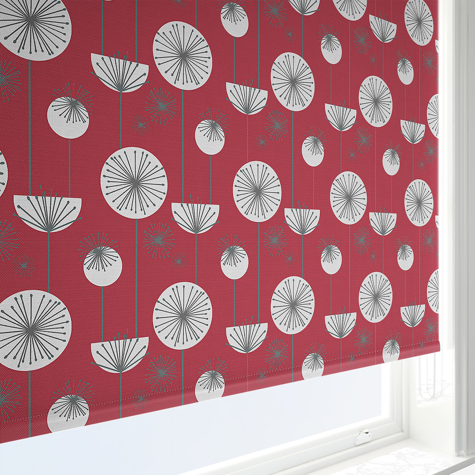 Sonova Studio Nordic Pods Chilli Red Roller Blind | Blinds Direct