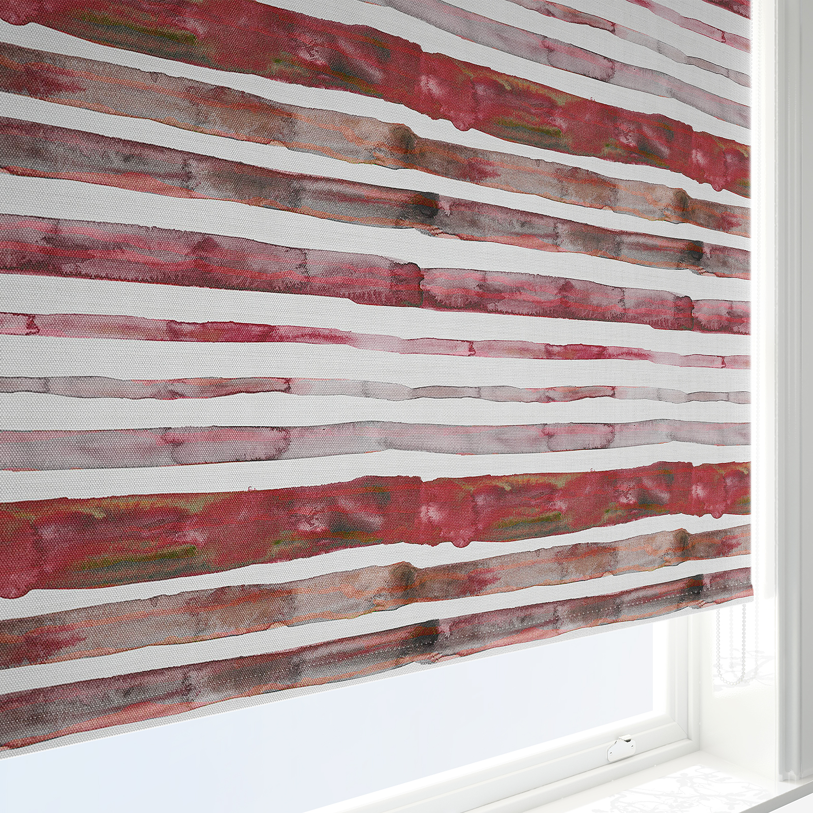 Sonova Studio Panorama Red Roller Blind | Blinds Direct