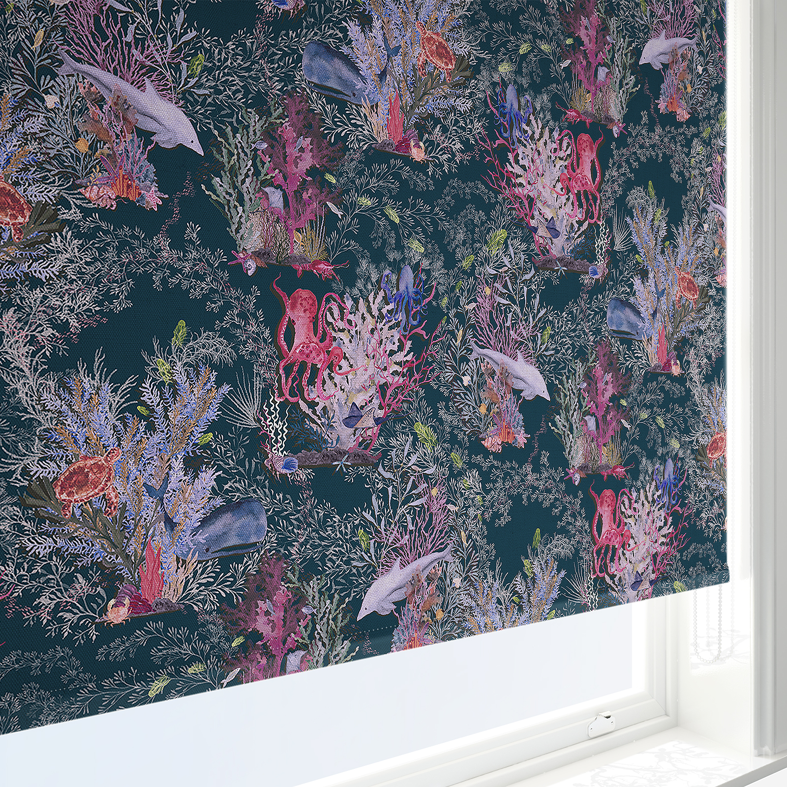 Sonova Studio Sea Symphony Deep Ocean Orchid Roller Blind | Blinds Direct