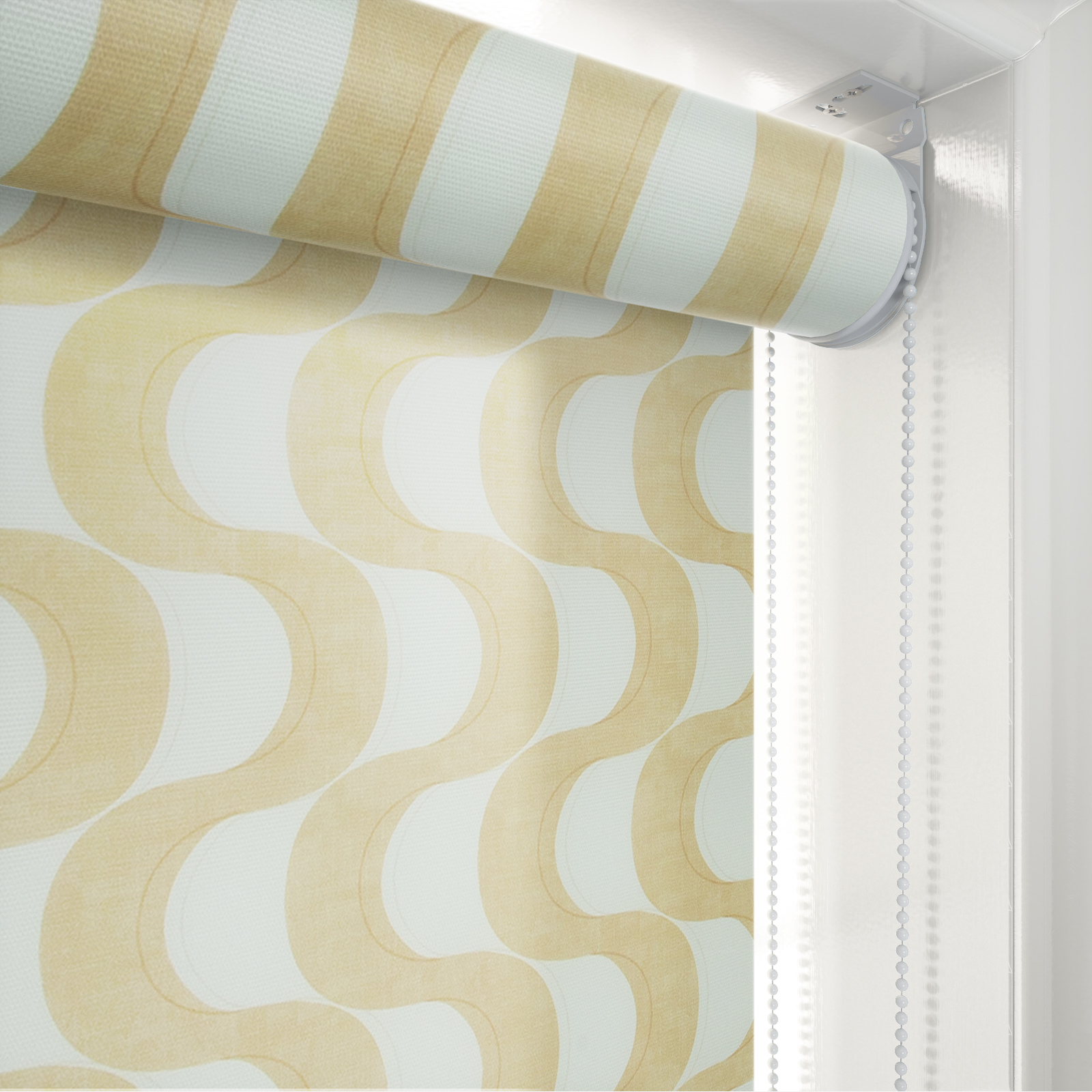 Wave Ochre Roller Blind | Blinds Direct