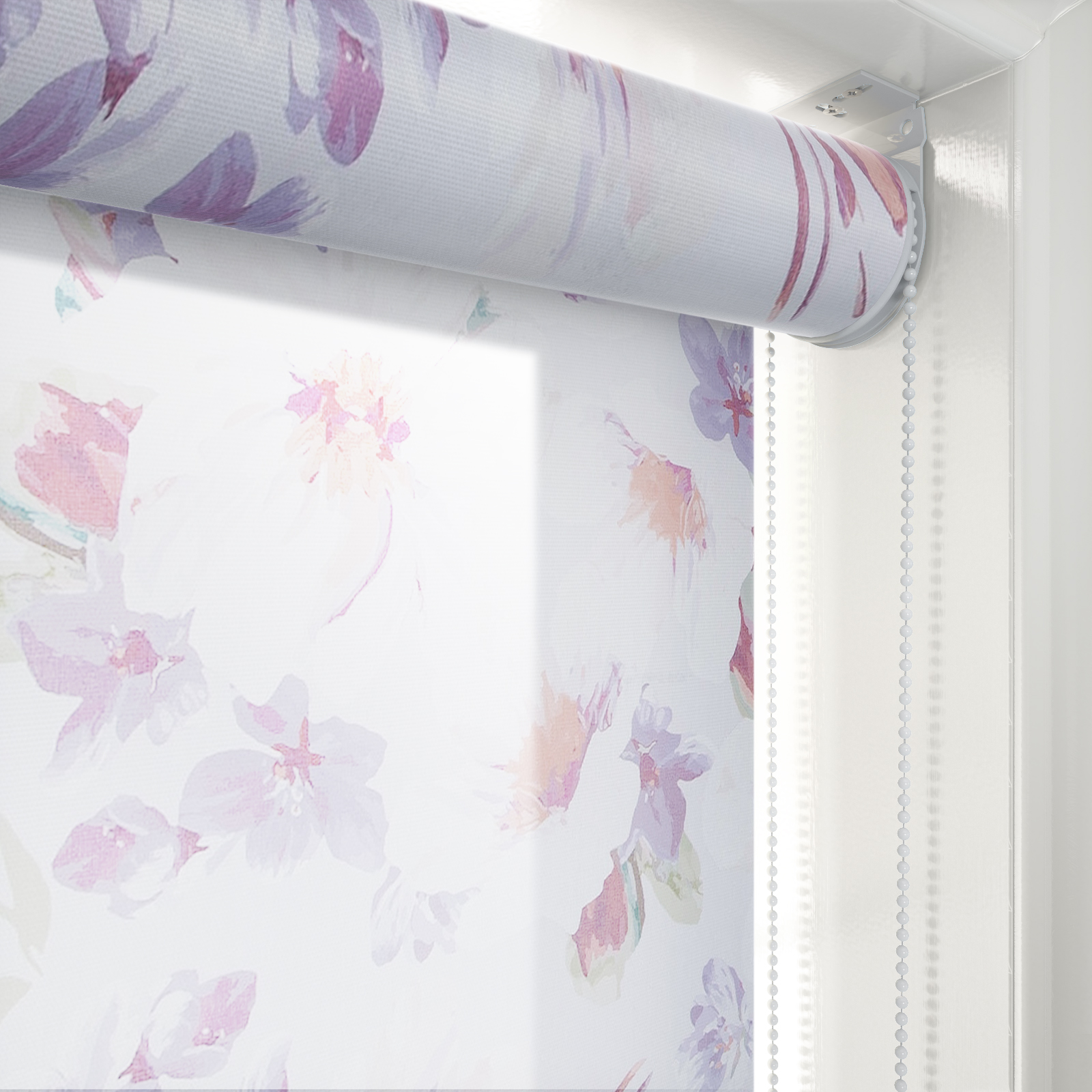 Monet Voile Flower Roller Blind | Blinds Direct