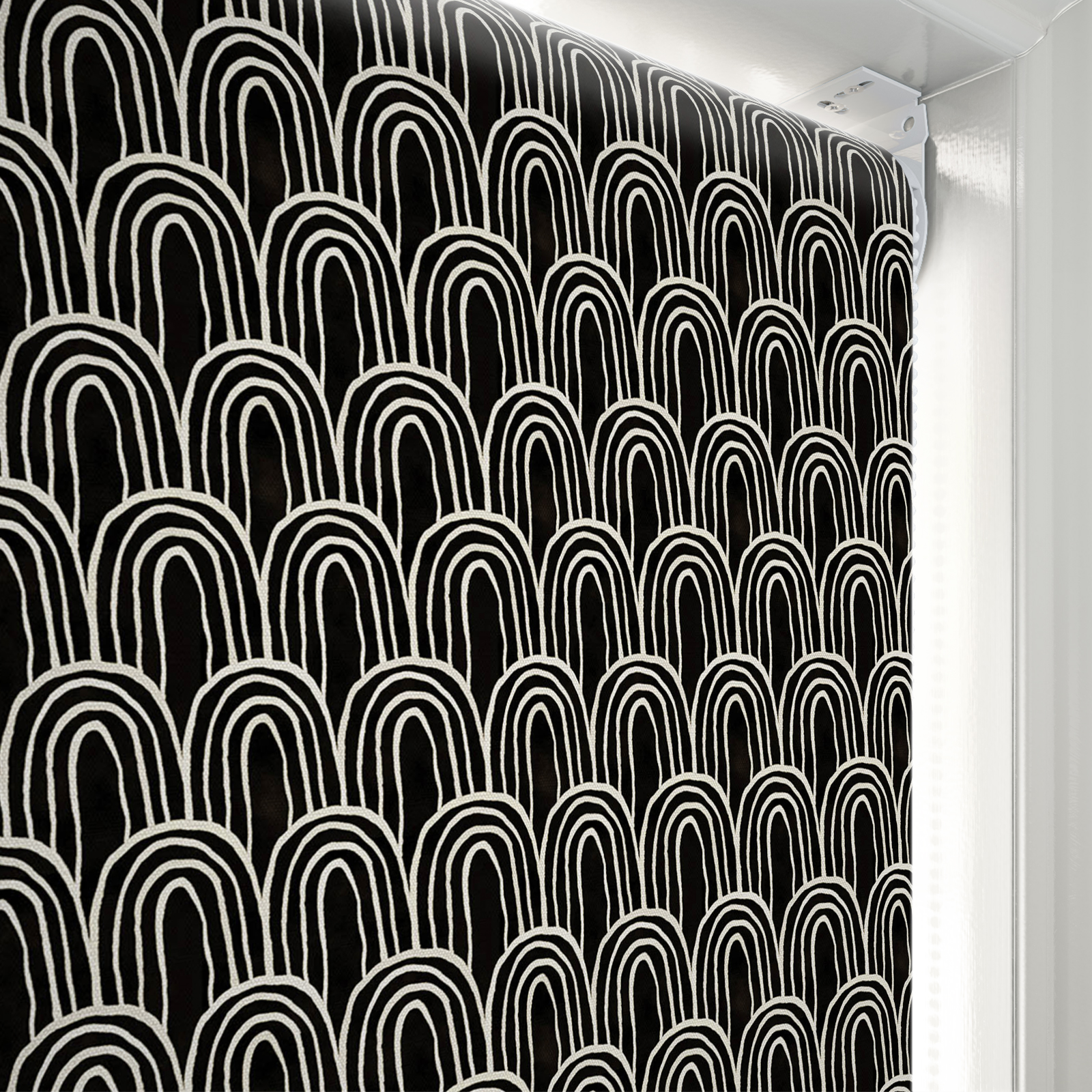 Sonova Studio All Over Rainbow Liquorice Roller Blind | Blinds Direct