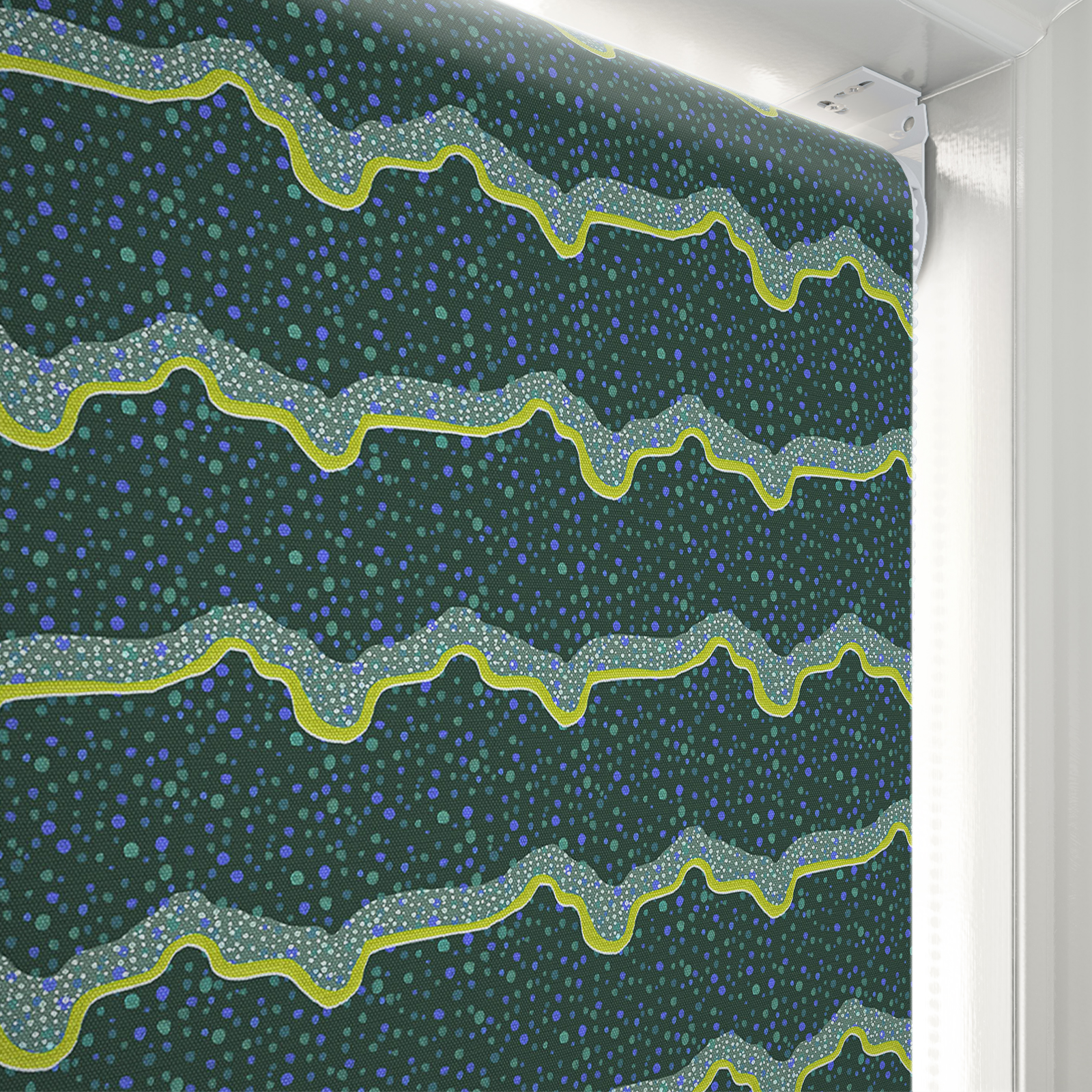 Sonova Studio Lava Lamp Teal Roller Blind | Blinds Direct