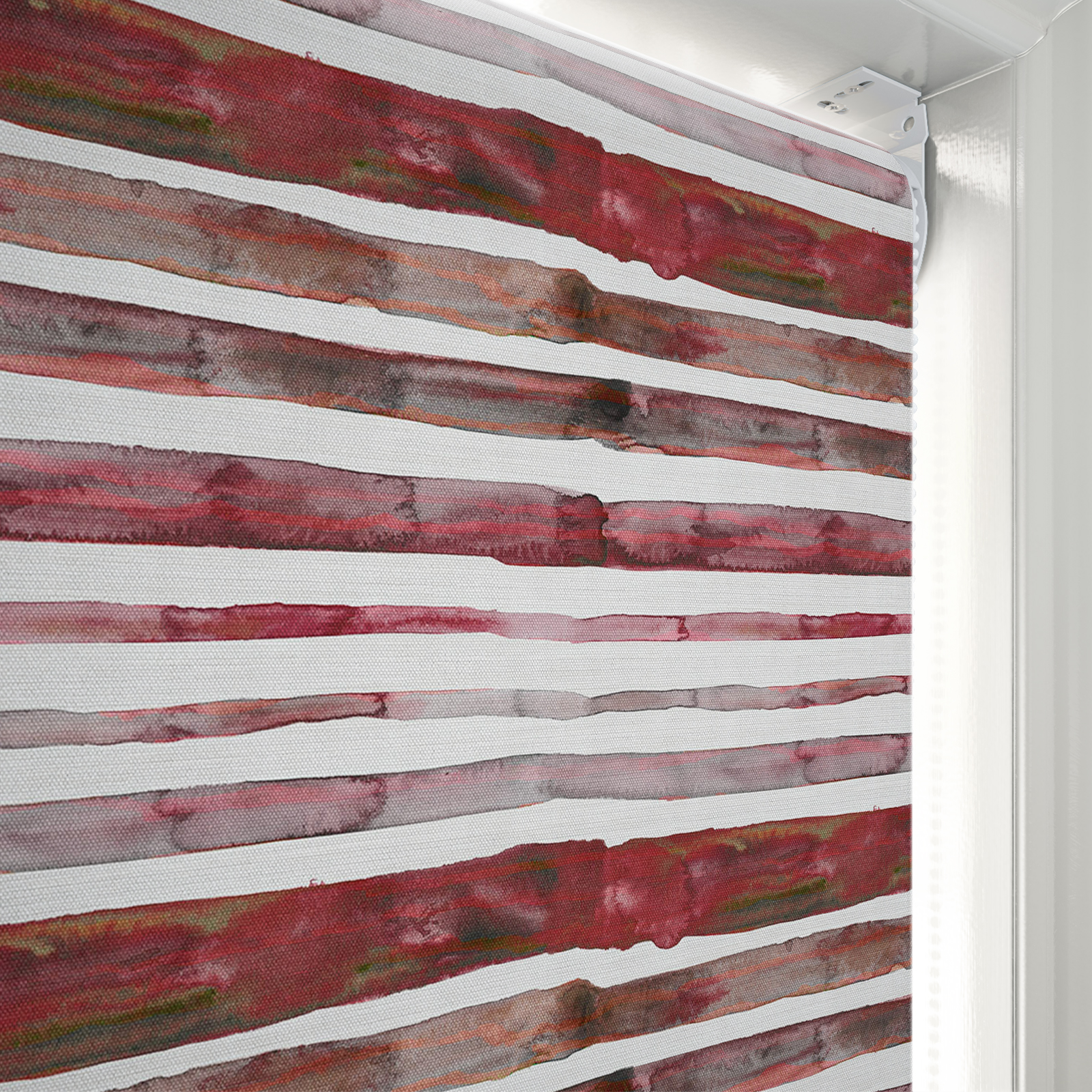 Sonova Studio Panorama Red Roller Blind | Blinds Direct