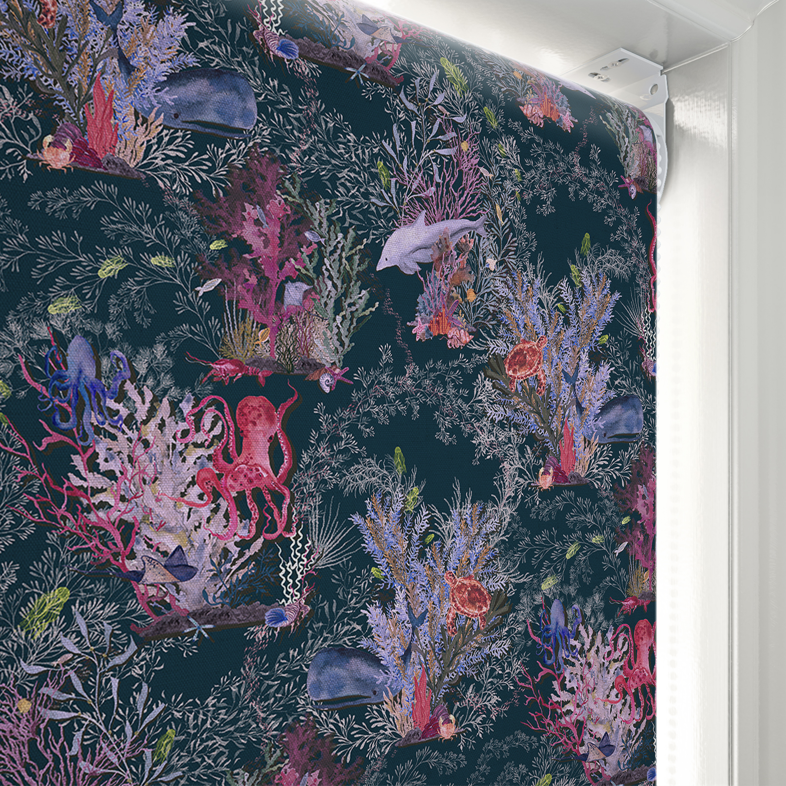 Sonova Studio Sea Symphony Deep Ocean Orchid Roller Blind | Blinds Direct