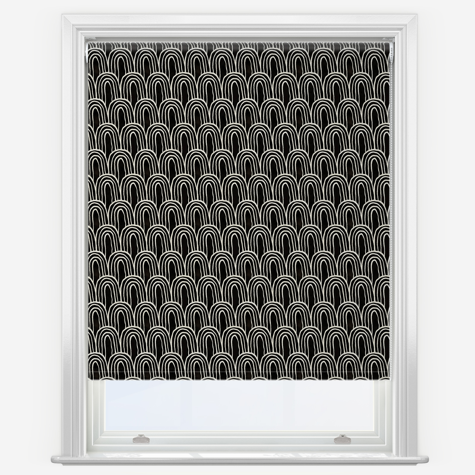 Sonova Studio All Over Rainbow Liquorice Roller Blind | Blinds Direct