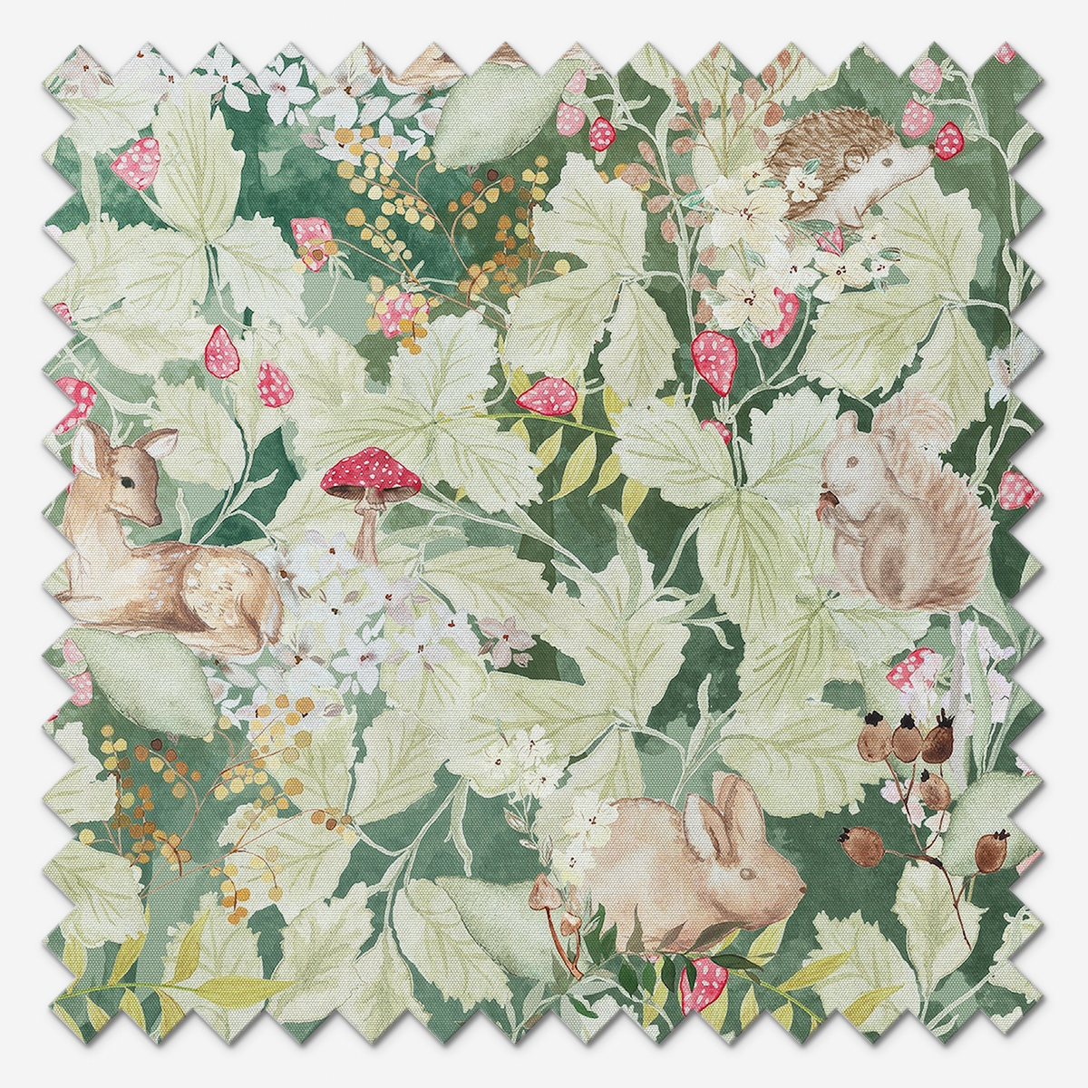 Sonova Studio Woodland Whimsy Forest Green Roller Blind | Blinds Direct