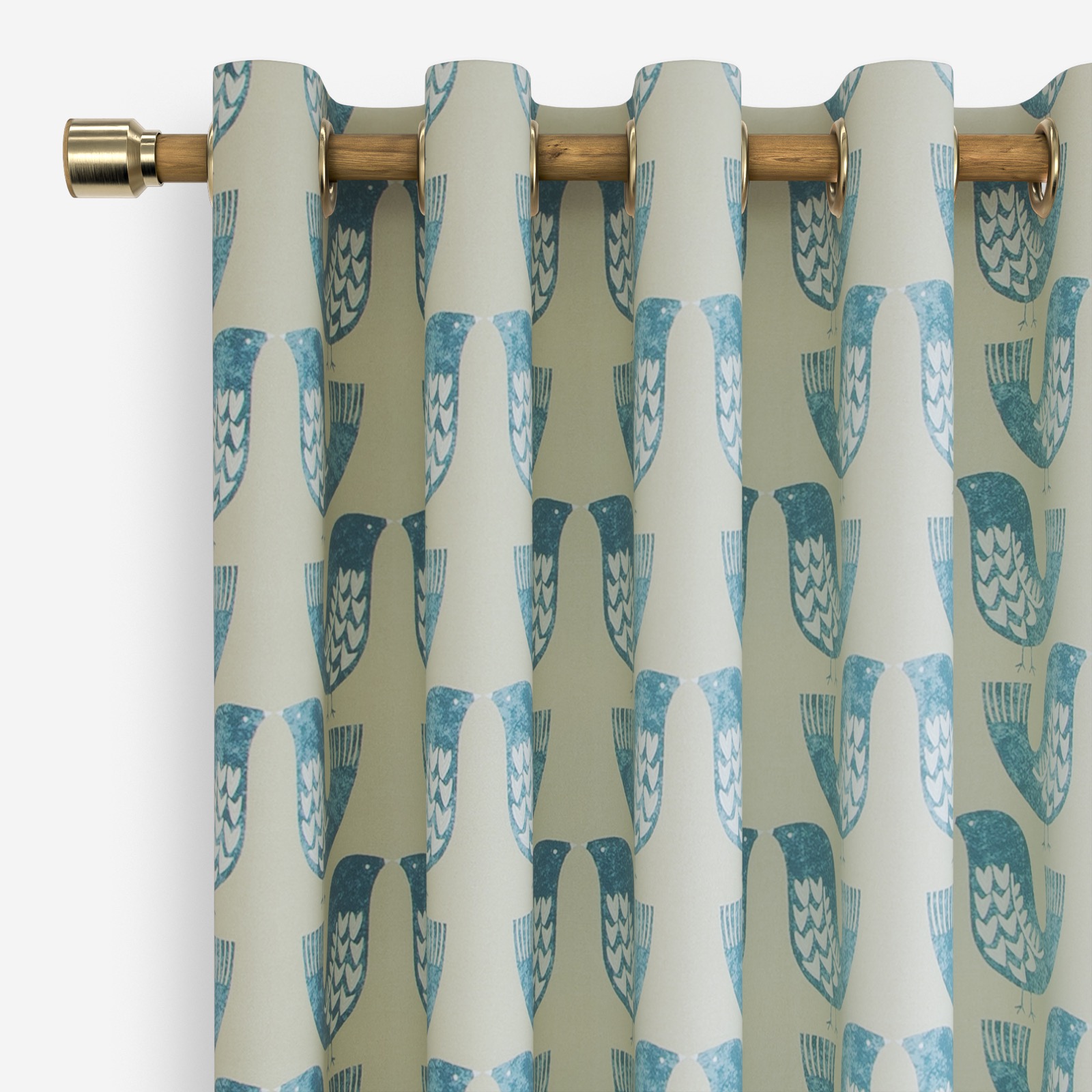 Scandi Birds Capri Curtain | Blinds Direct