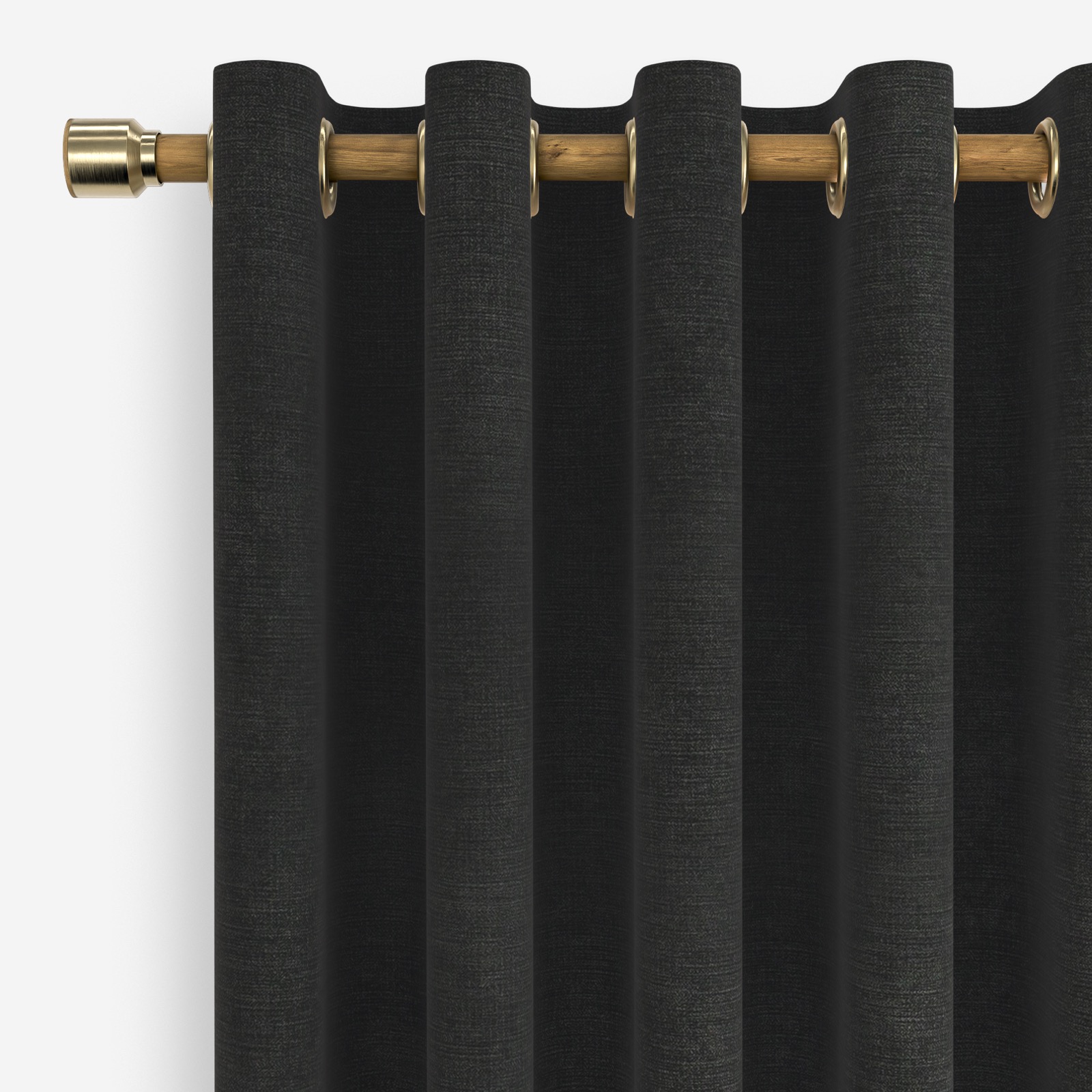 Milan Seal Grey Curtain | Blinds Direct