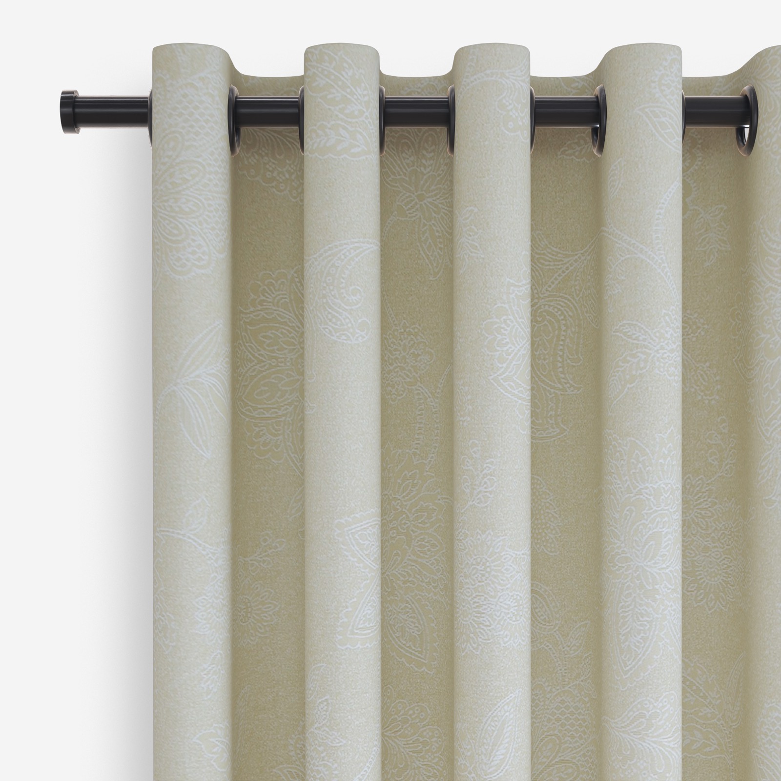 Regan Jasmin White Curtain | Blinds Direct