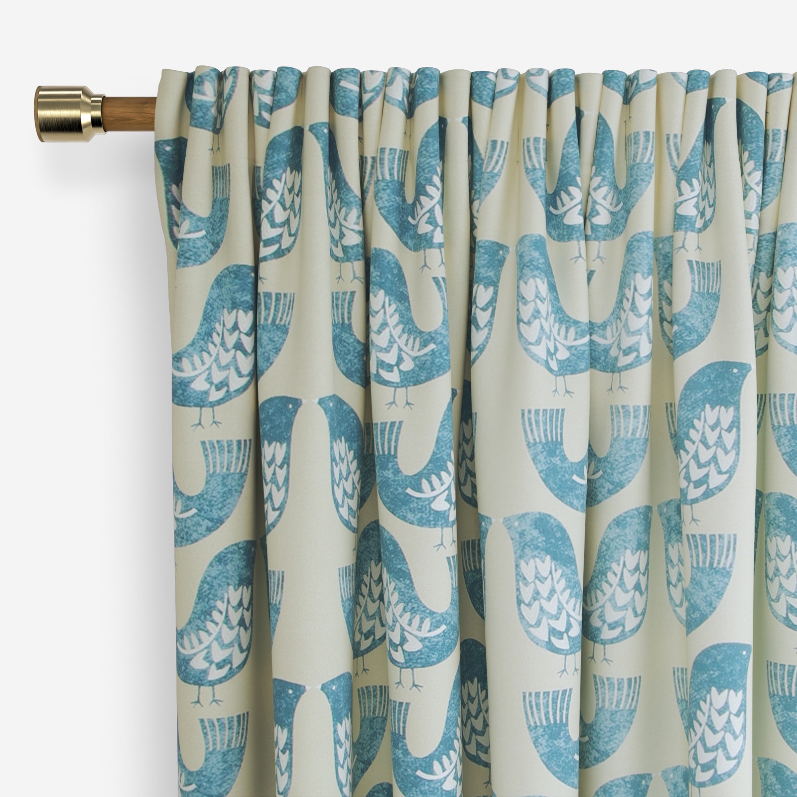 Scandi Birds Capri Curtain | Blinds Direct