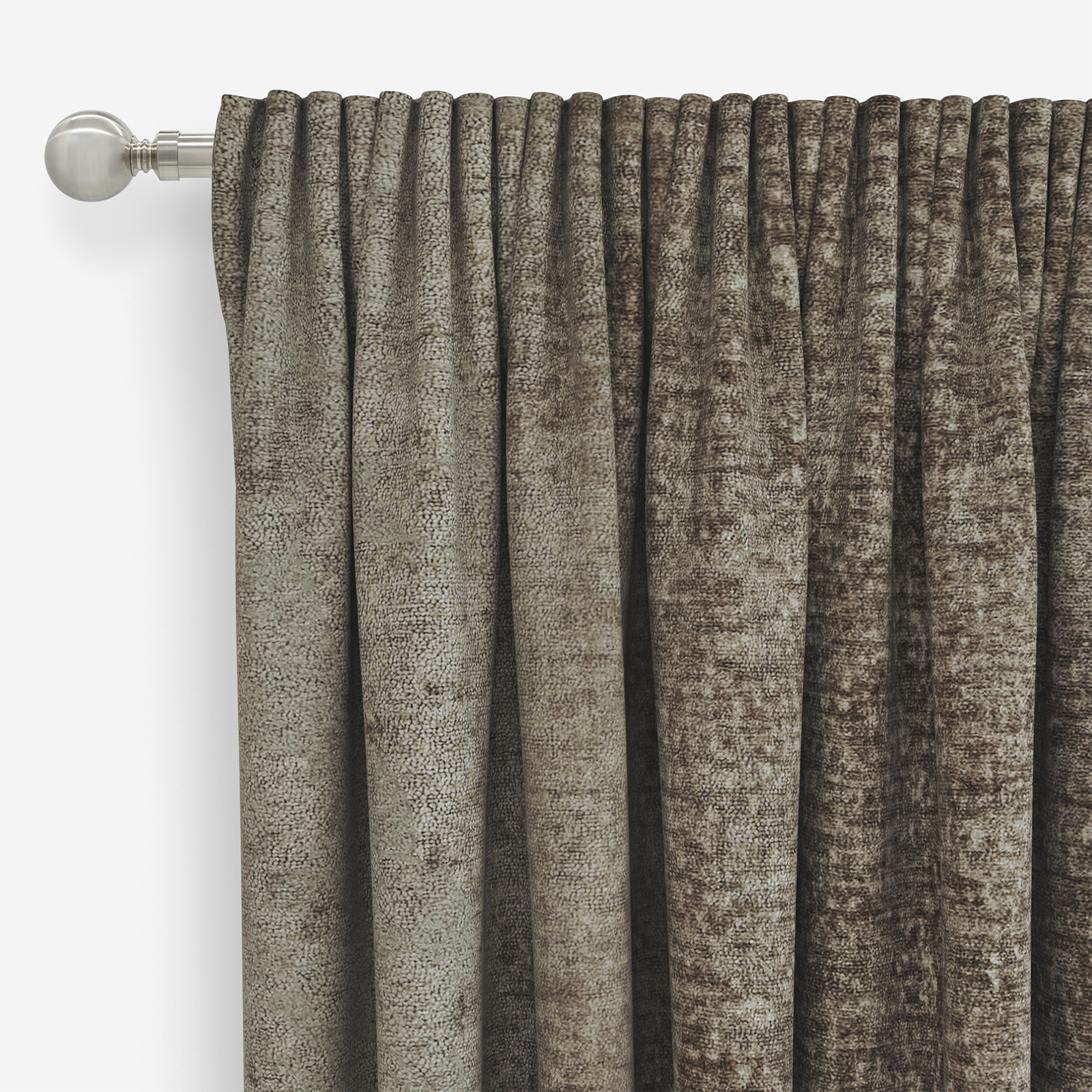 Boucle Royale Taupe Curtain | Blinds Direct