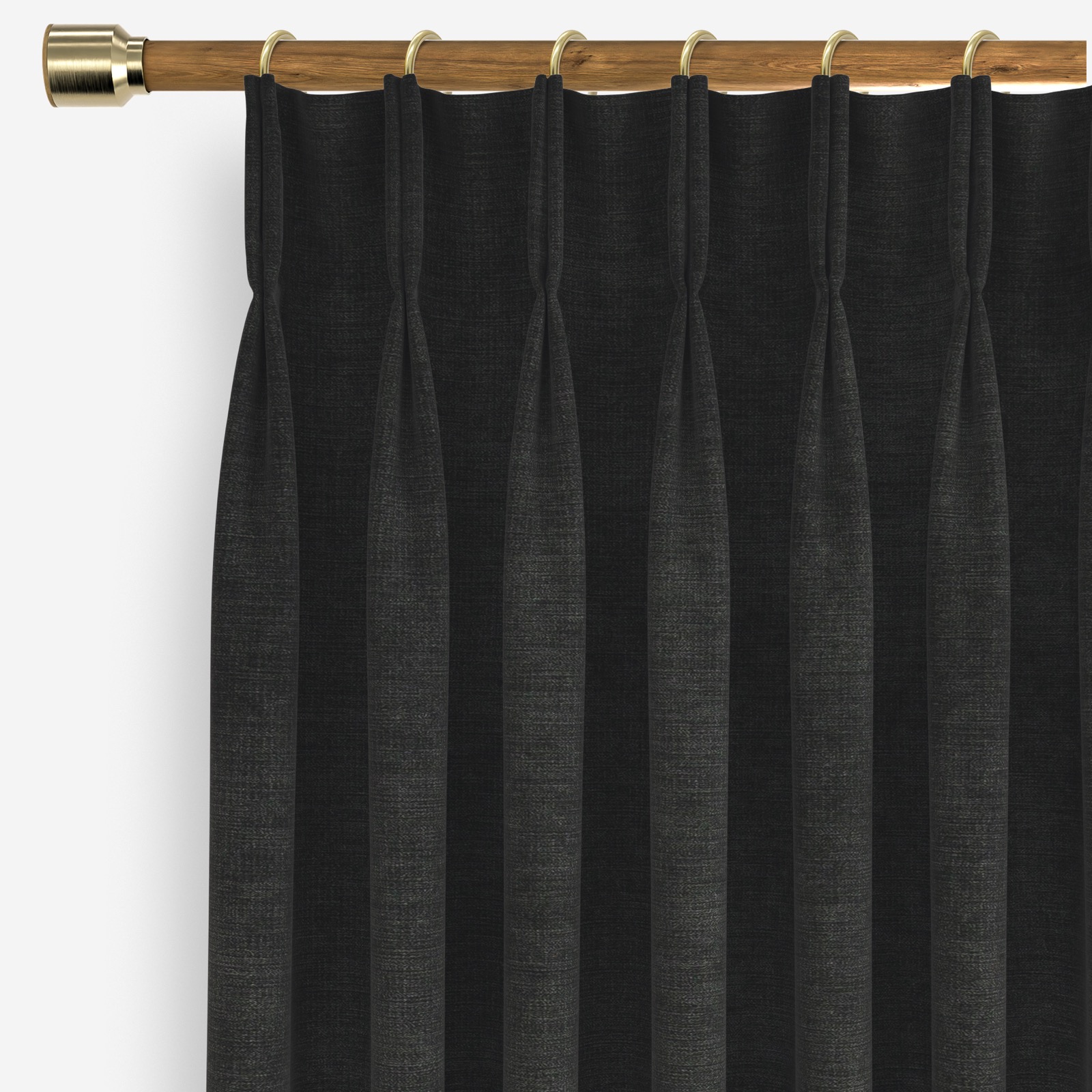Milan Seal Grey Curtain | Blinds Direct