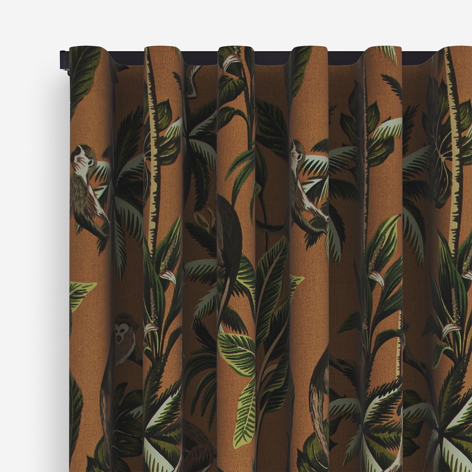 Monkey Ochre Curtain | Blinds Direct