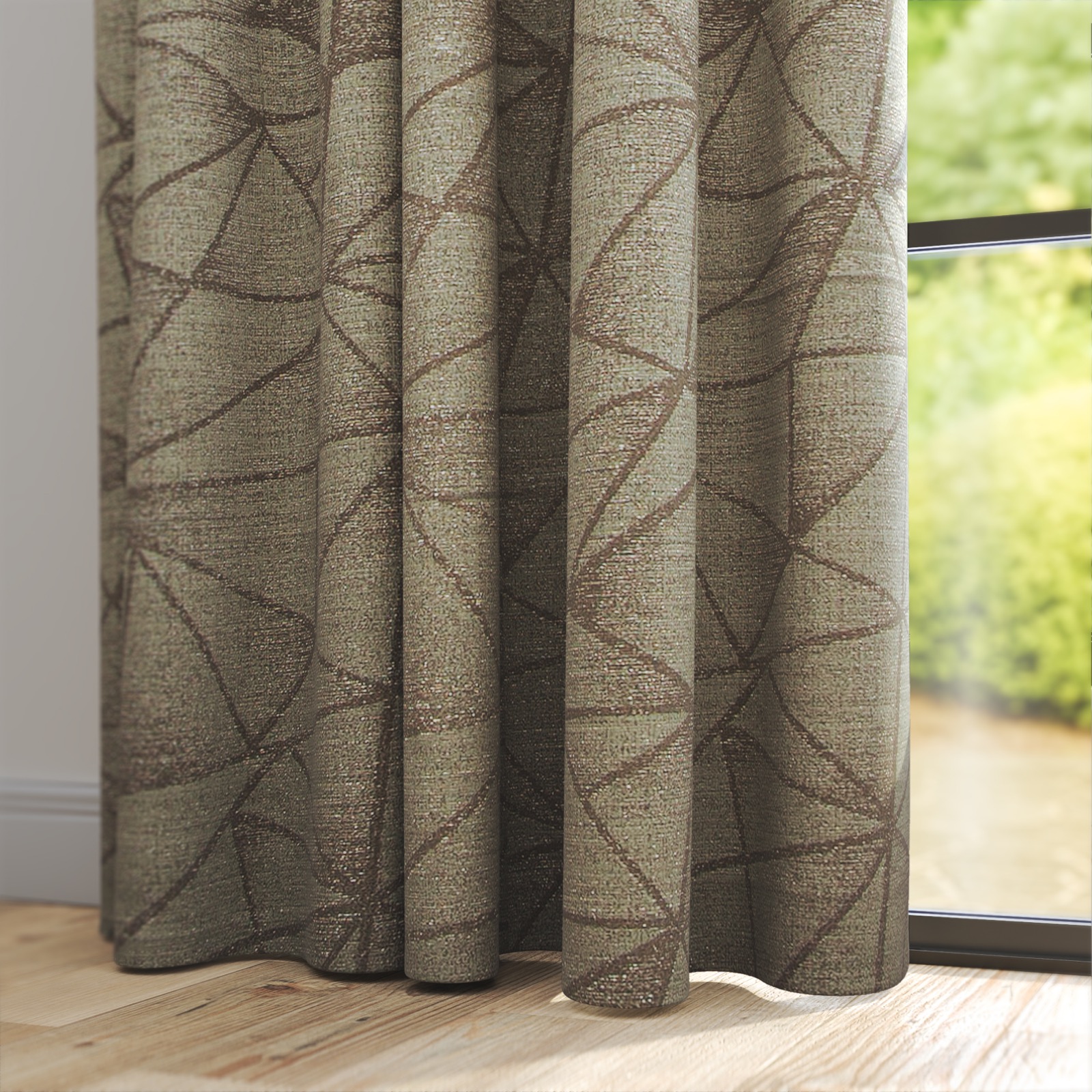 Ryegate Latte Curtain | Blinds Direct