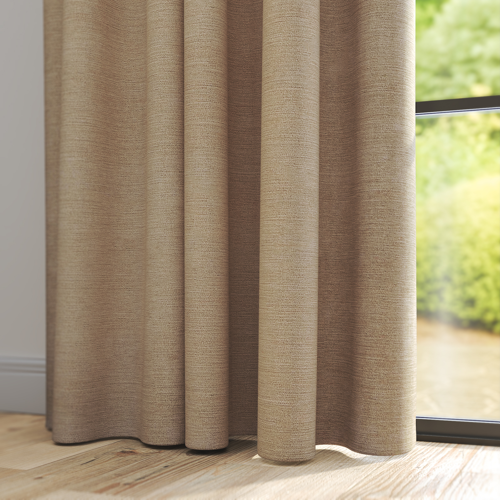 Milan Natural Curtain | Blinds Direct