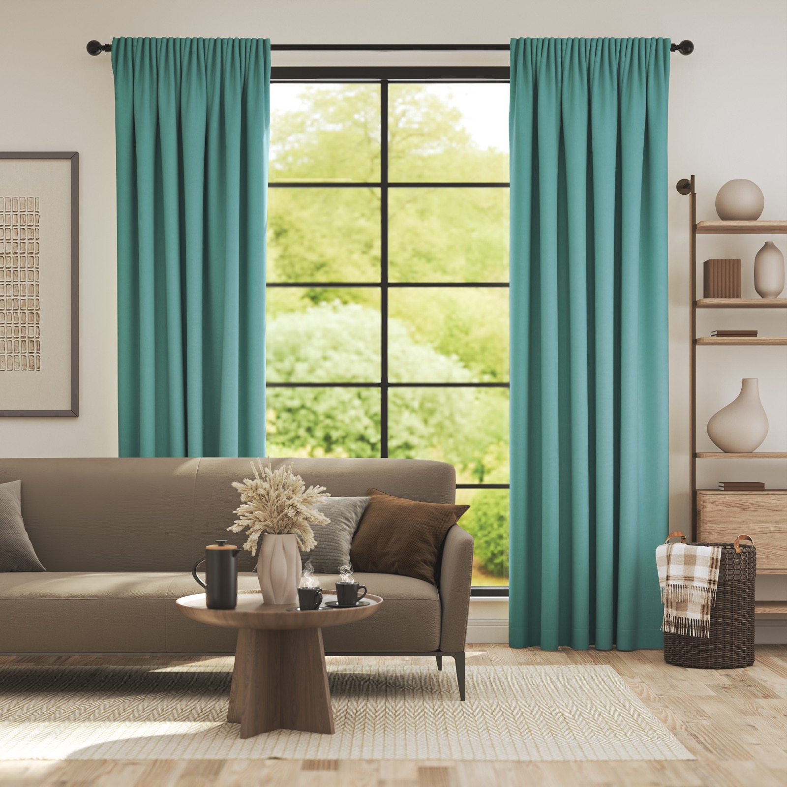 Canvas Duck Egg Curtain | Blinds Direct