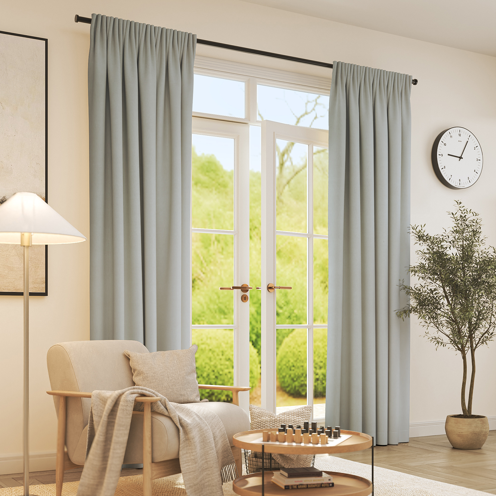 Monaco Vanilla Curtain | Blinds Direct