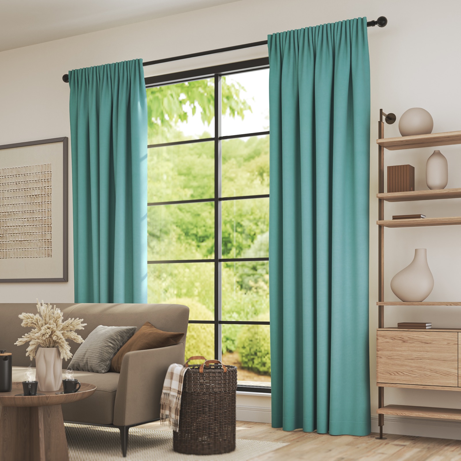 Canvas Duck Egg Curtain | Blinds Direct