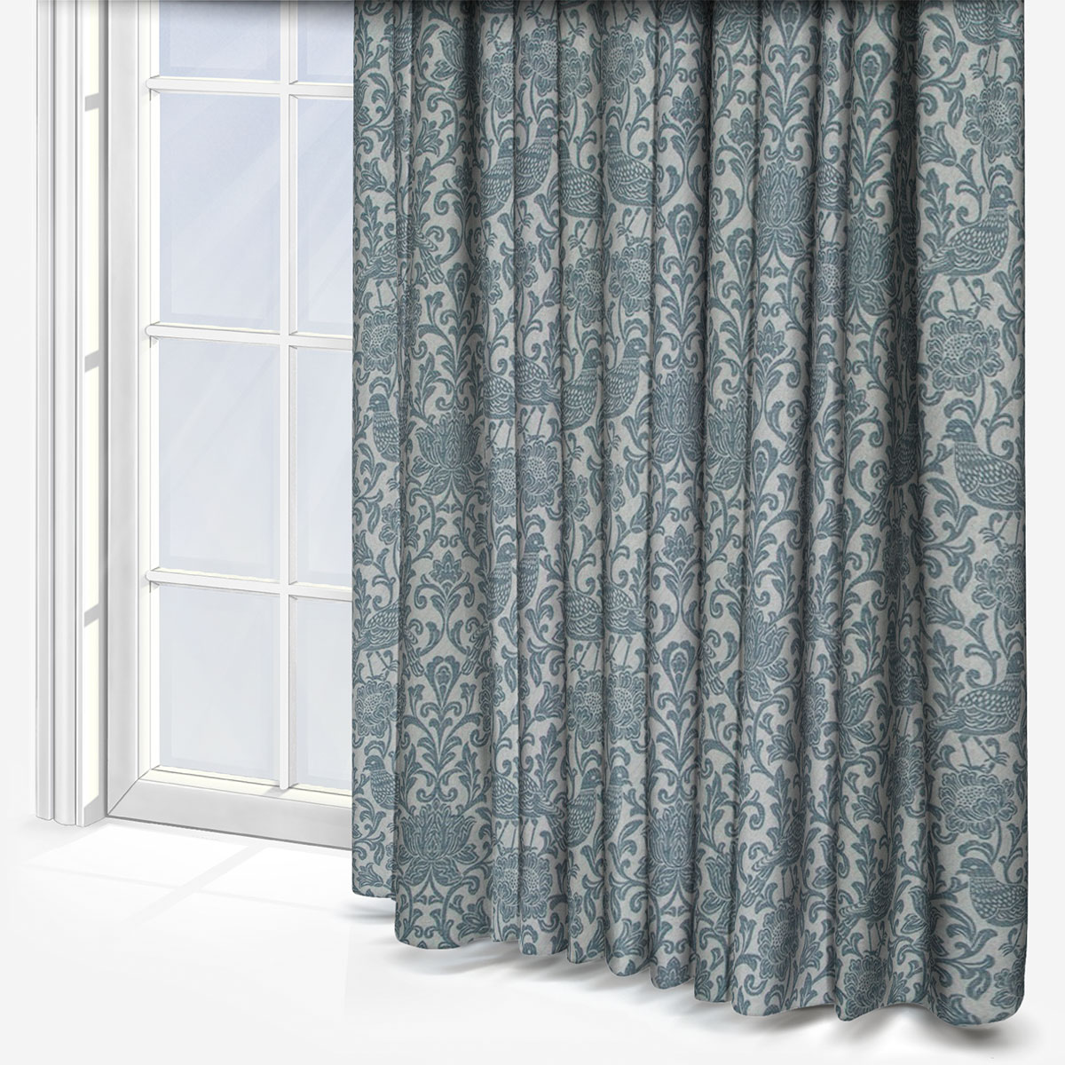 Auvergne French Blue Curtain | Blinds Direct