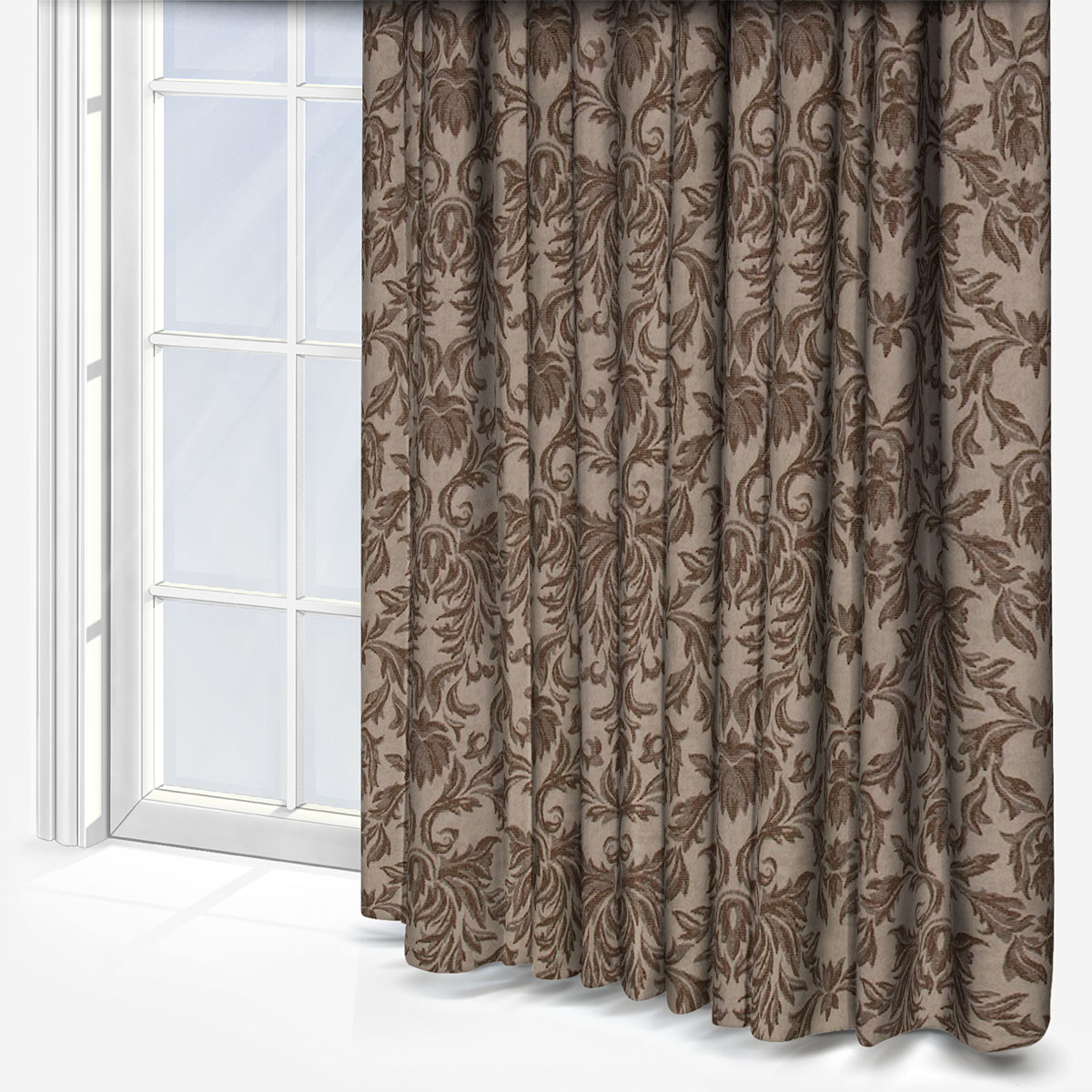 Belgravia Mocha Curtain | Blinds Direct