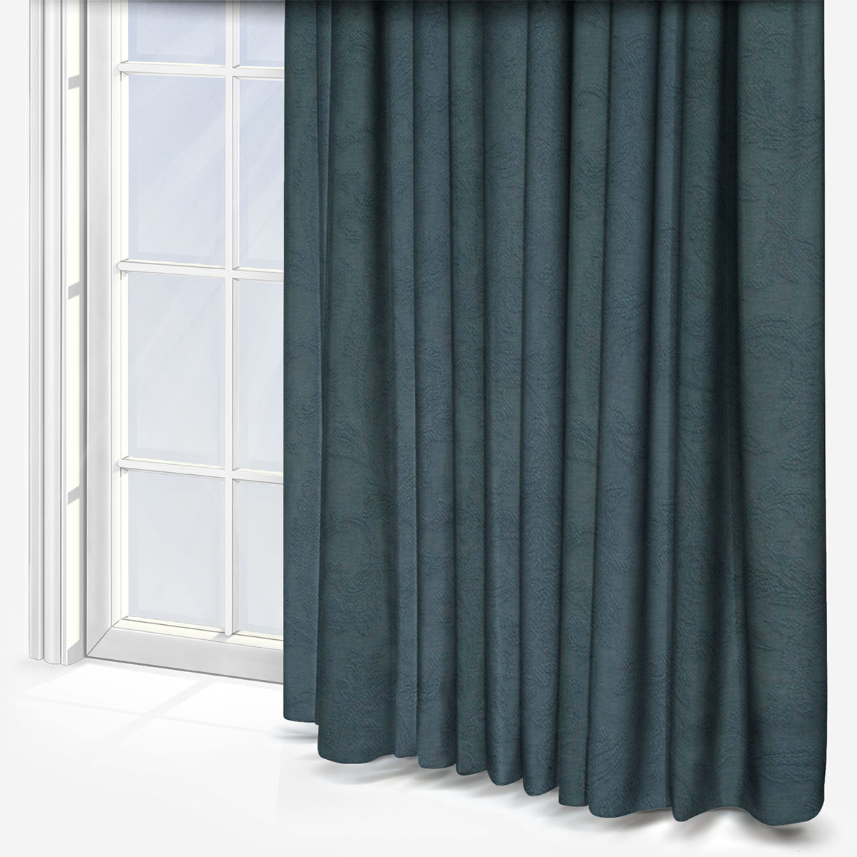 Bordeaux French Blue Curtain | Blinds Direct