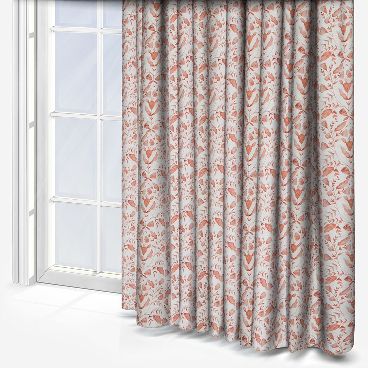 Voyage Juna Terracotta Curtain | Blinds Direct