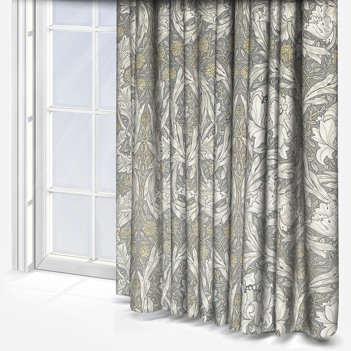 William Morris At Home African Marigold Velvet Limestone Curtain